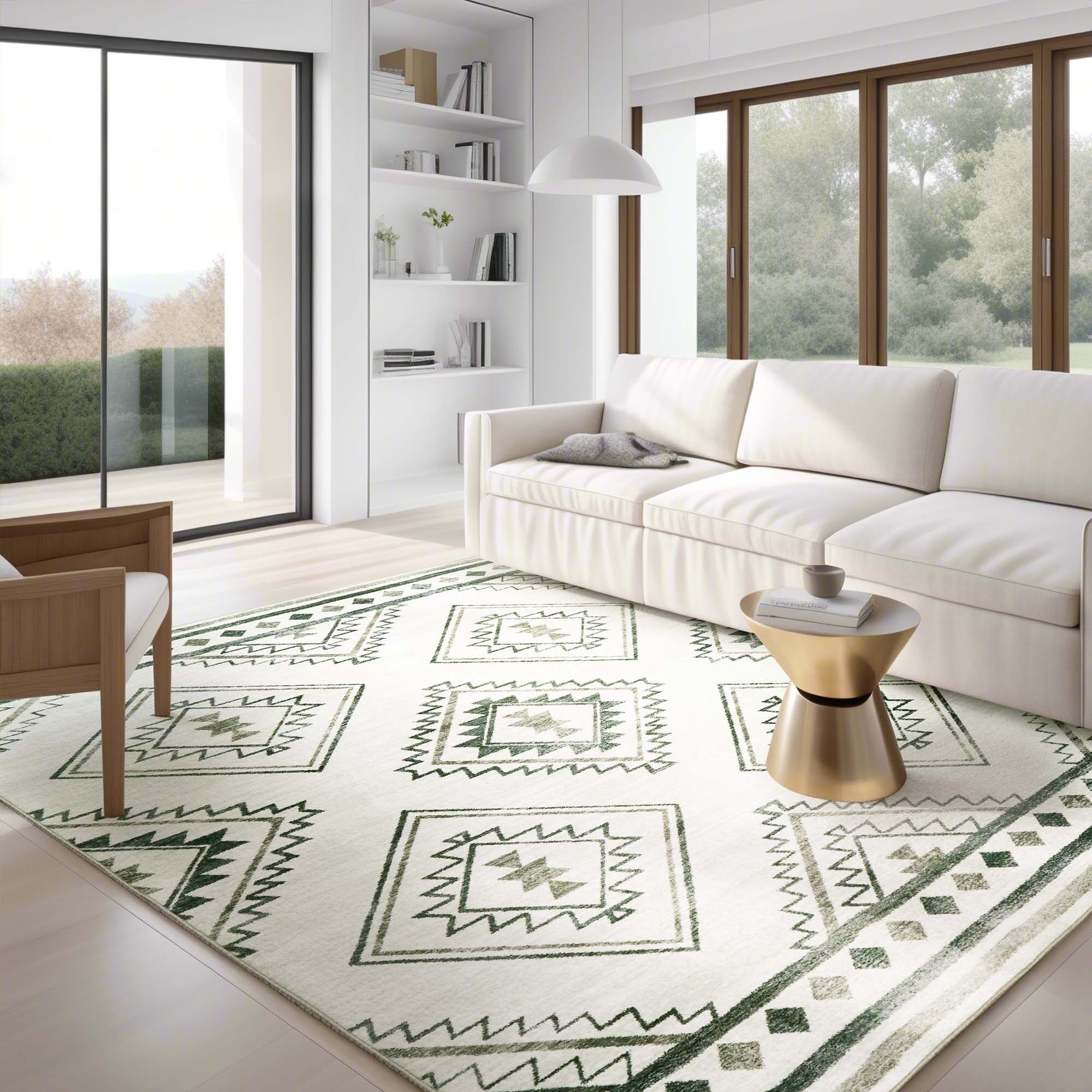 Ofoor Area Rugs for Living Room 6'x9' Washable Rugs Retro Large Area ...