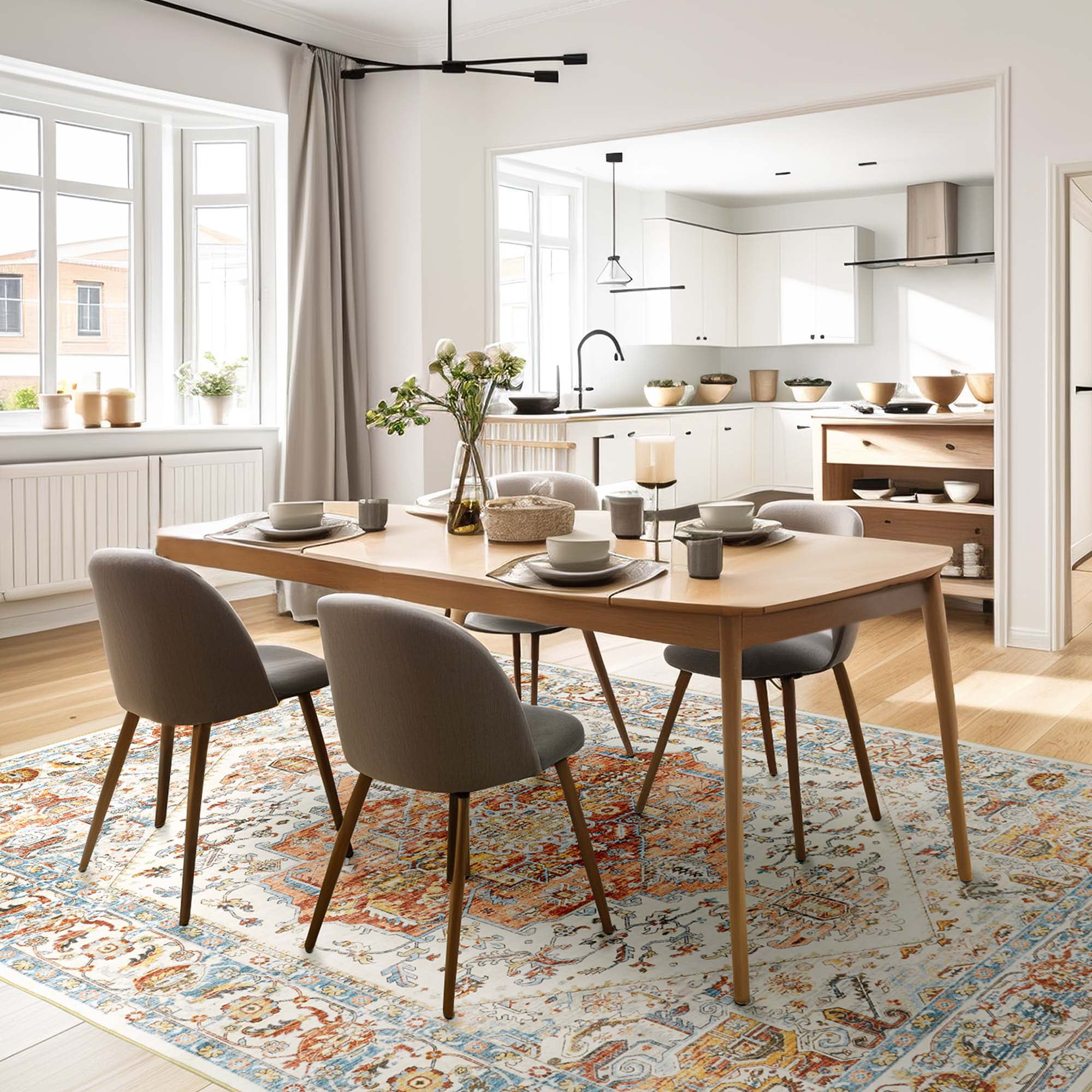 Ofoor Area Rugs for Living Room 8'x10' Washable Rugs Retro Large Area ...