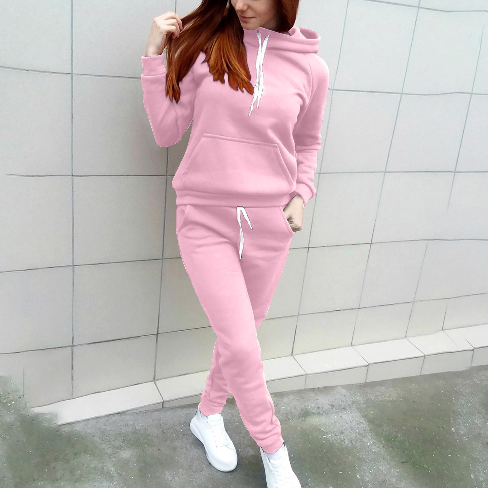 Ofreoo Tracksuit Set Women 2 Piece Sweatsuits Pullover Hoodie ...
