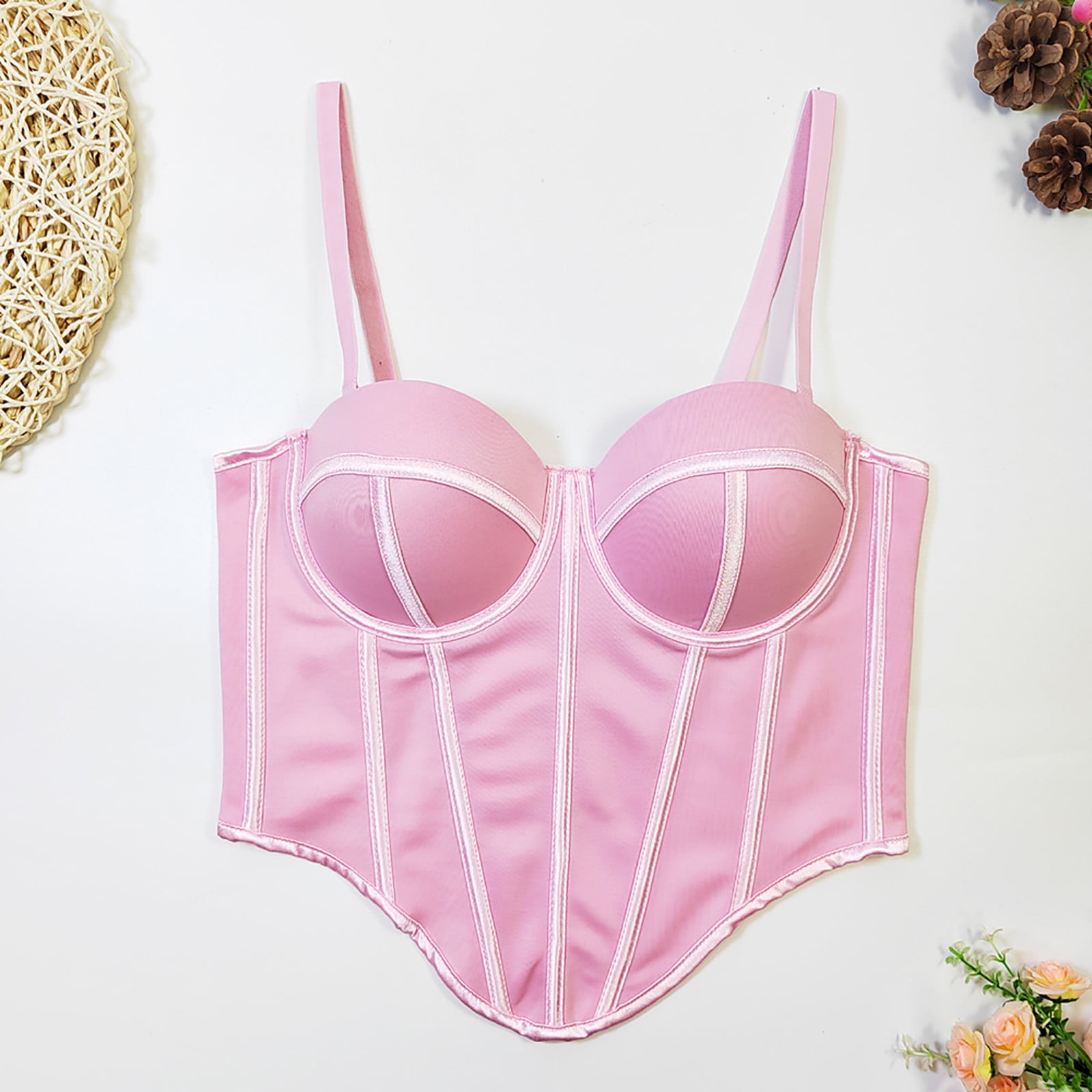 Ofreoo Women Irregular Fishbone Corset Inside With Outside Wearing ...
