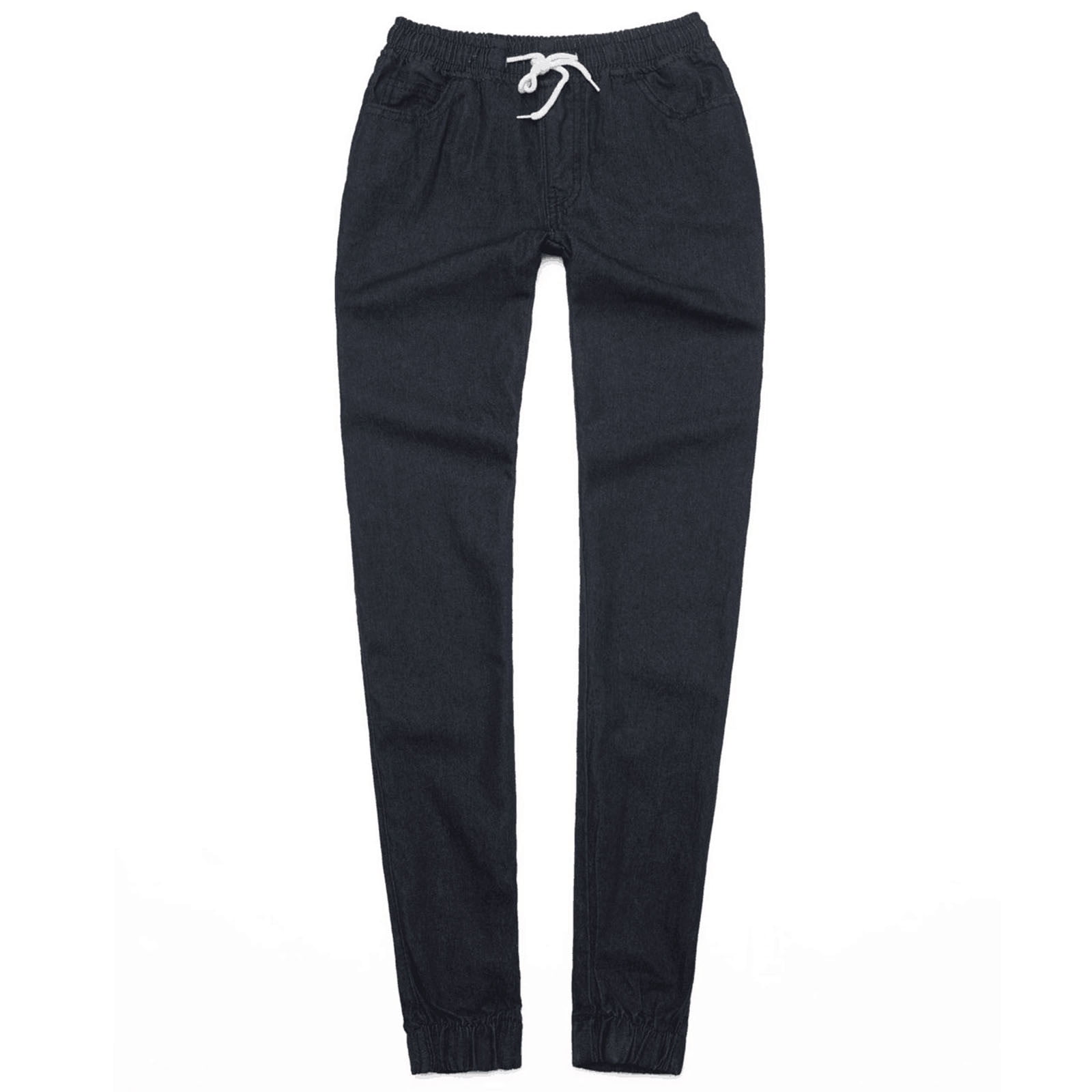 Ofreoo Women's Plus Size Flexible Motion Elastic Waistband Straight Leg ...