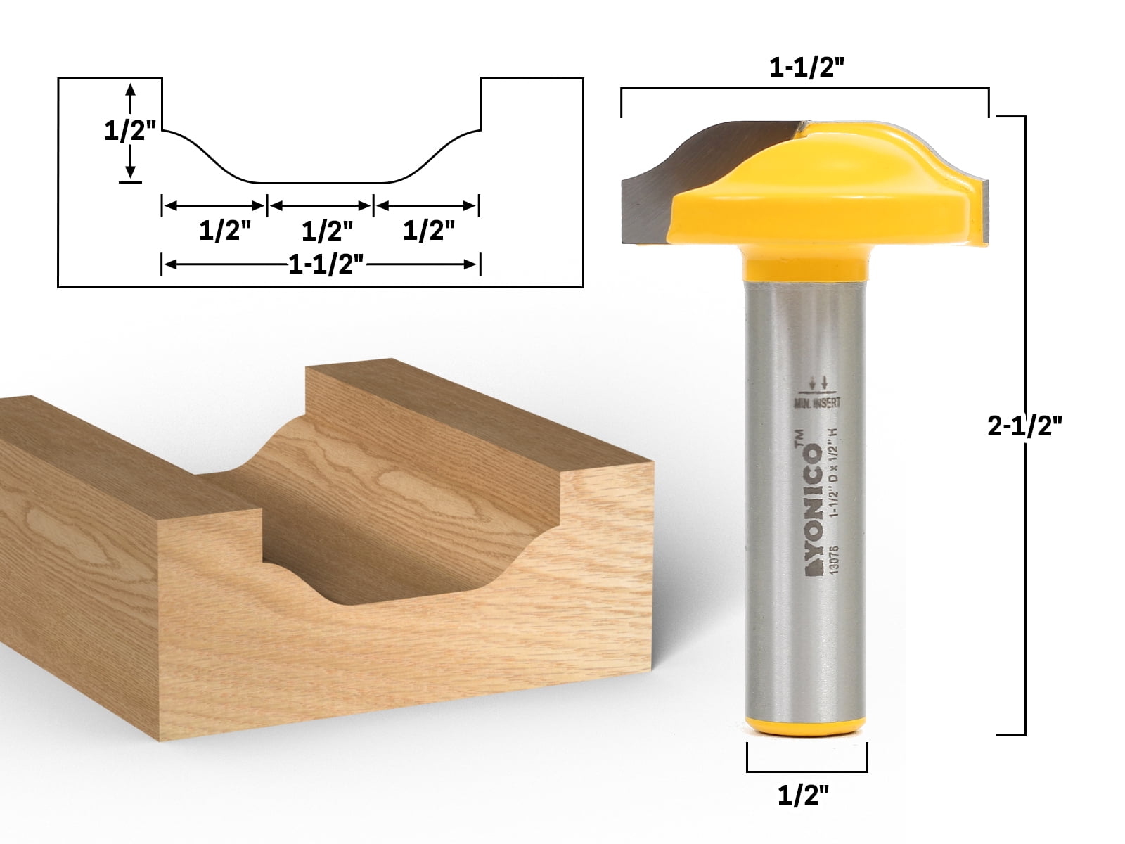 Ogee Panel CNC Cabinet Door Raised Panel Router Bit - 1/2" Shank ...