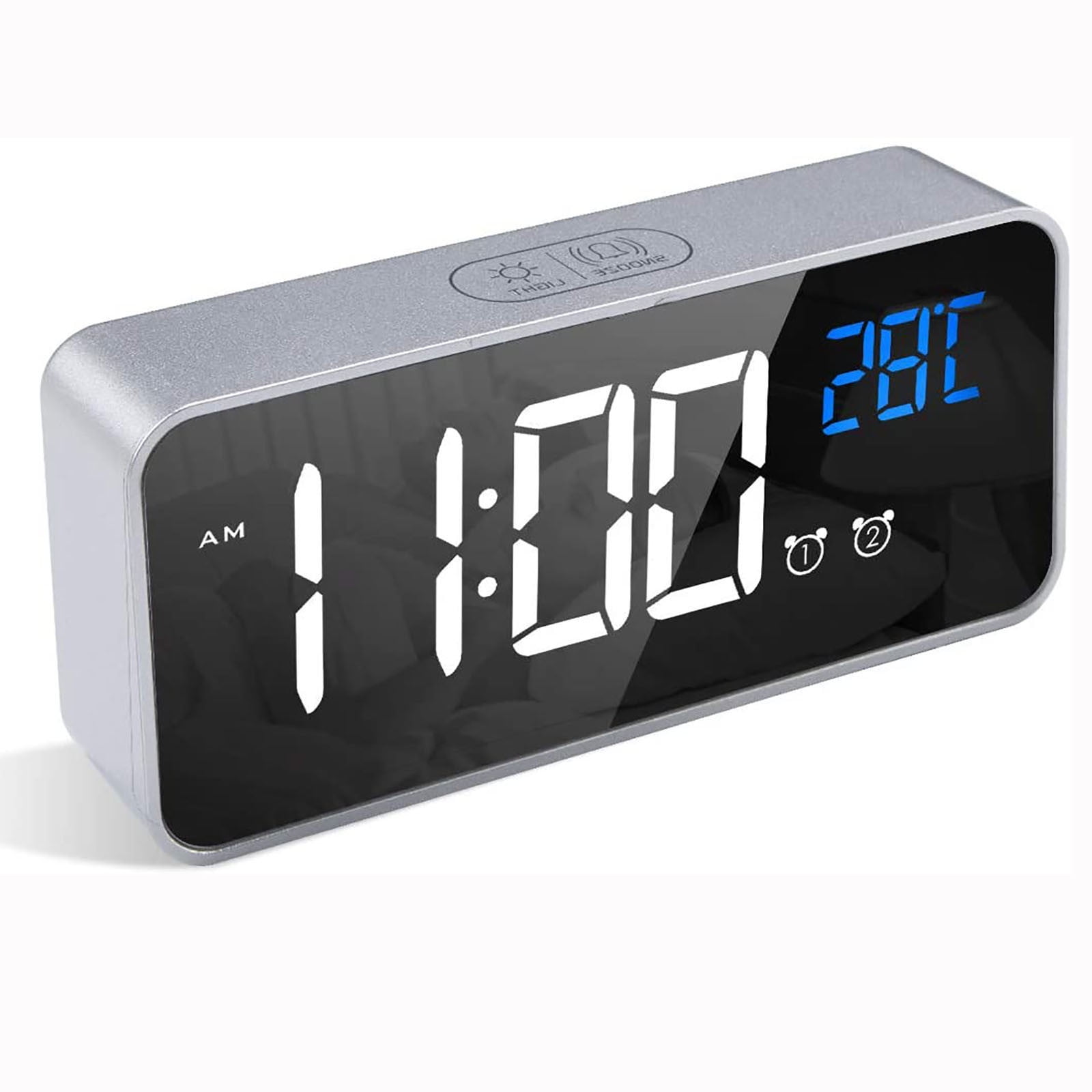 Oggfader Alarm Clock for Heavy Sleepers Adults Digital Alarm Clock LED ...