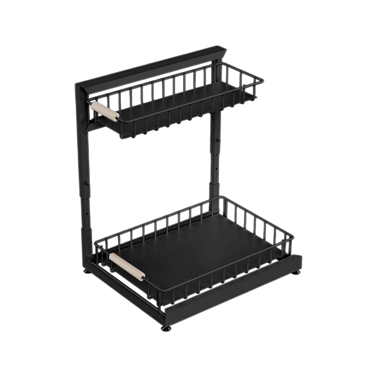 Oggfader Black Under Sink Pull Out Organizer, Adjustable Kitchen ...