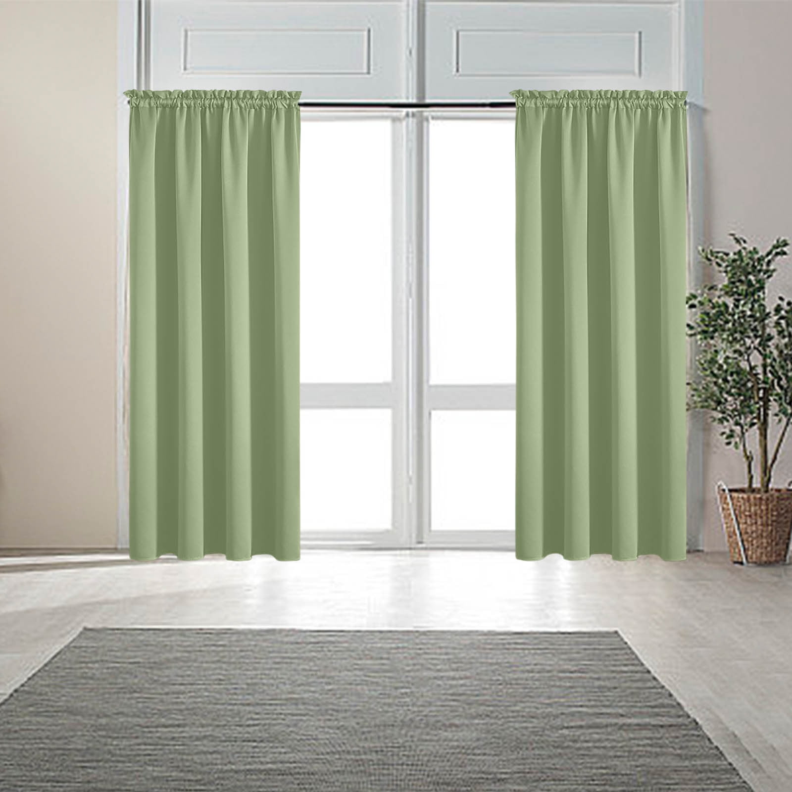 Oggfader Curtains for Living Room Curtains Panel Pair 63 Inch W X 52 ...
