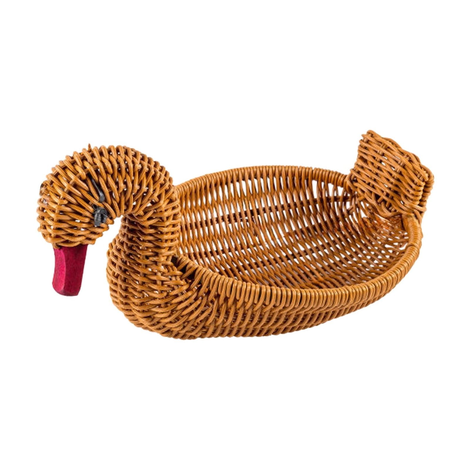 Oggfader Farm Animal Shaped Storage Basket, Brown Plastic Multi ...