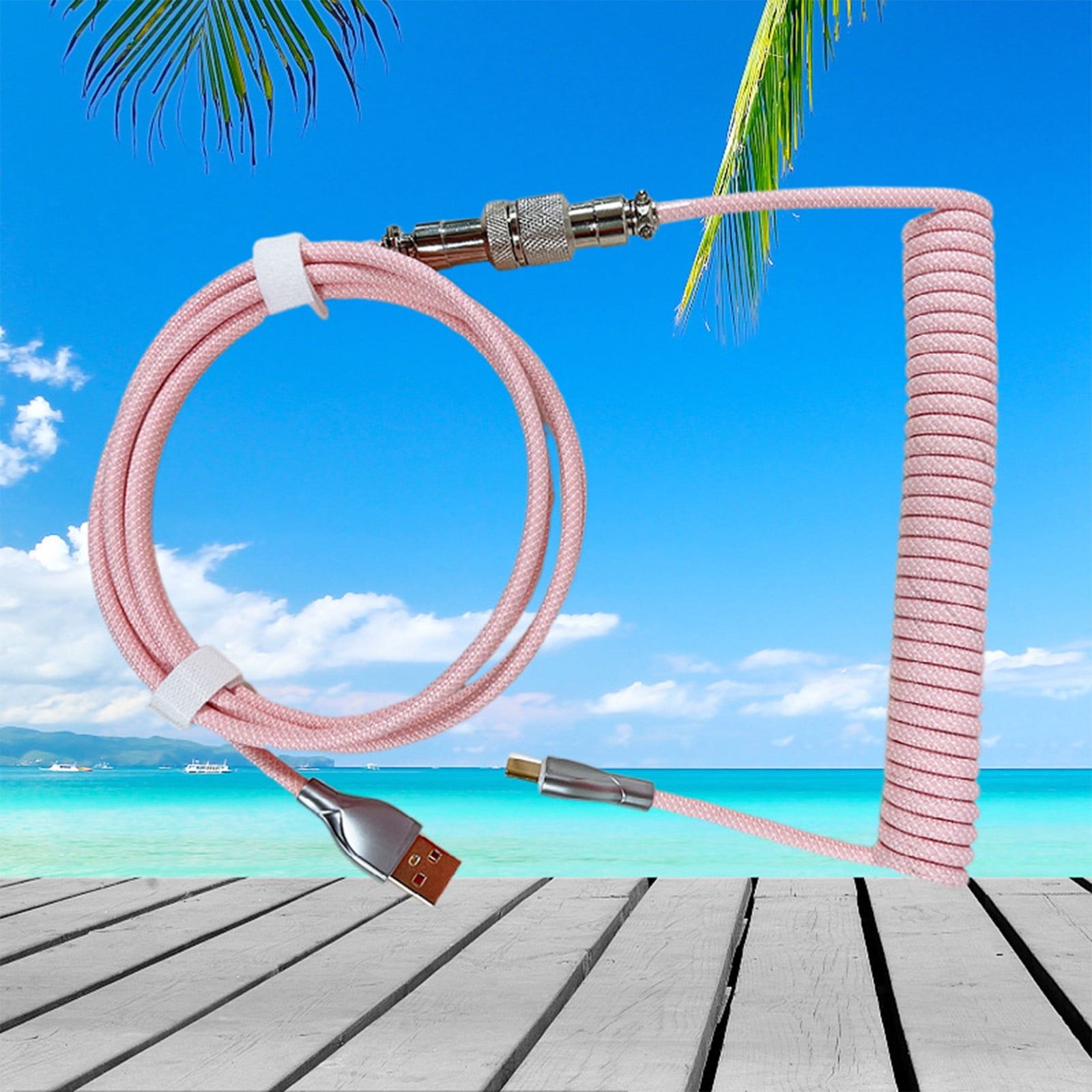 Oggfader Keyboards for Computers Coiled USB C Cable For Gaming Keyboard ...