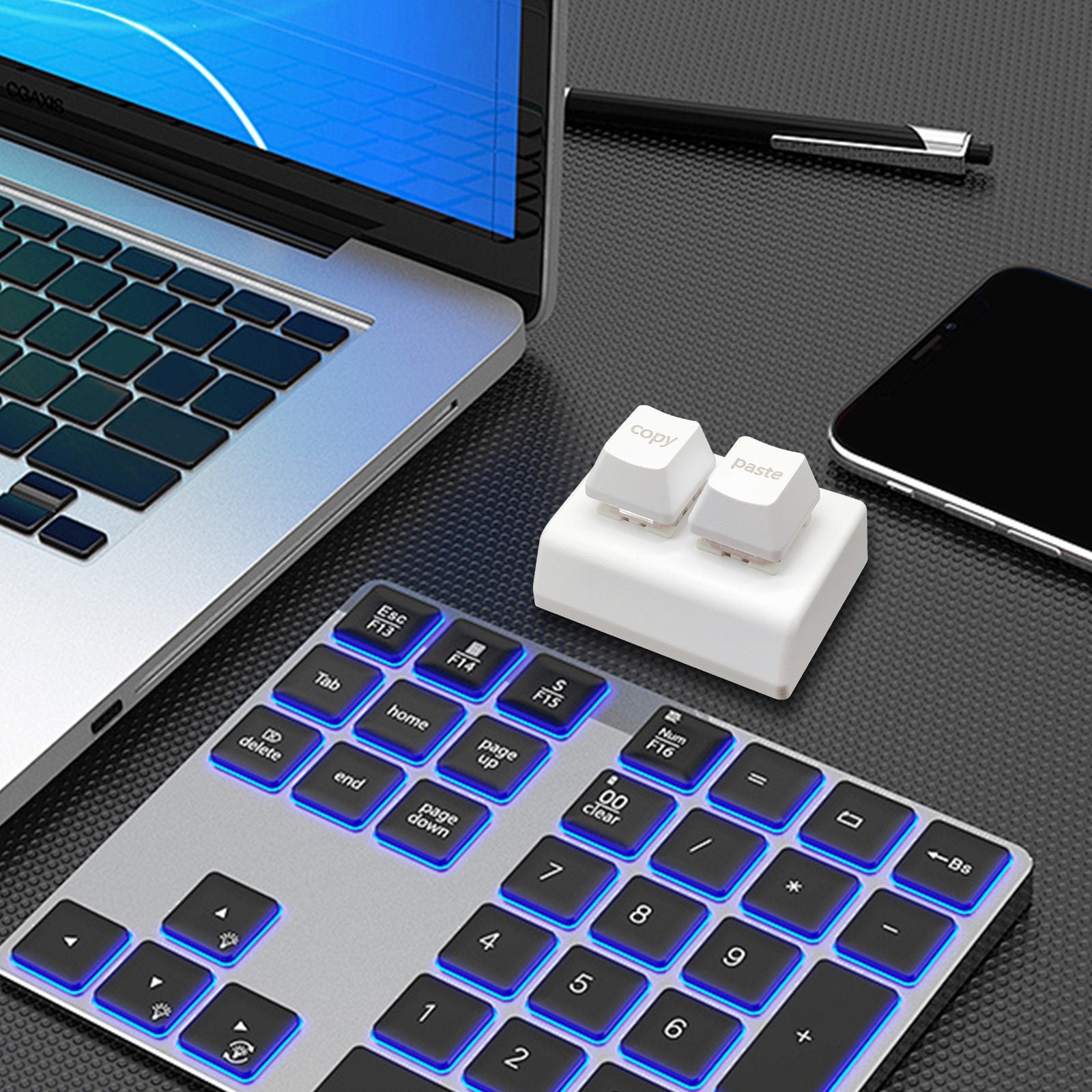 Oggfader Keyboards for Computers Mechanical Keyboard Custom Keypad 2 key Copy And Paste Multi ...