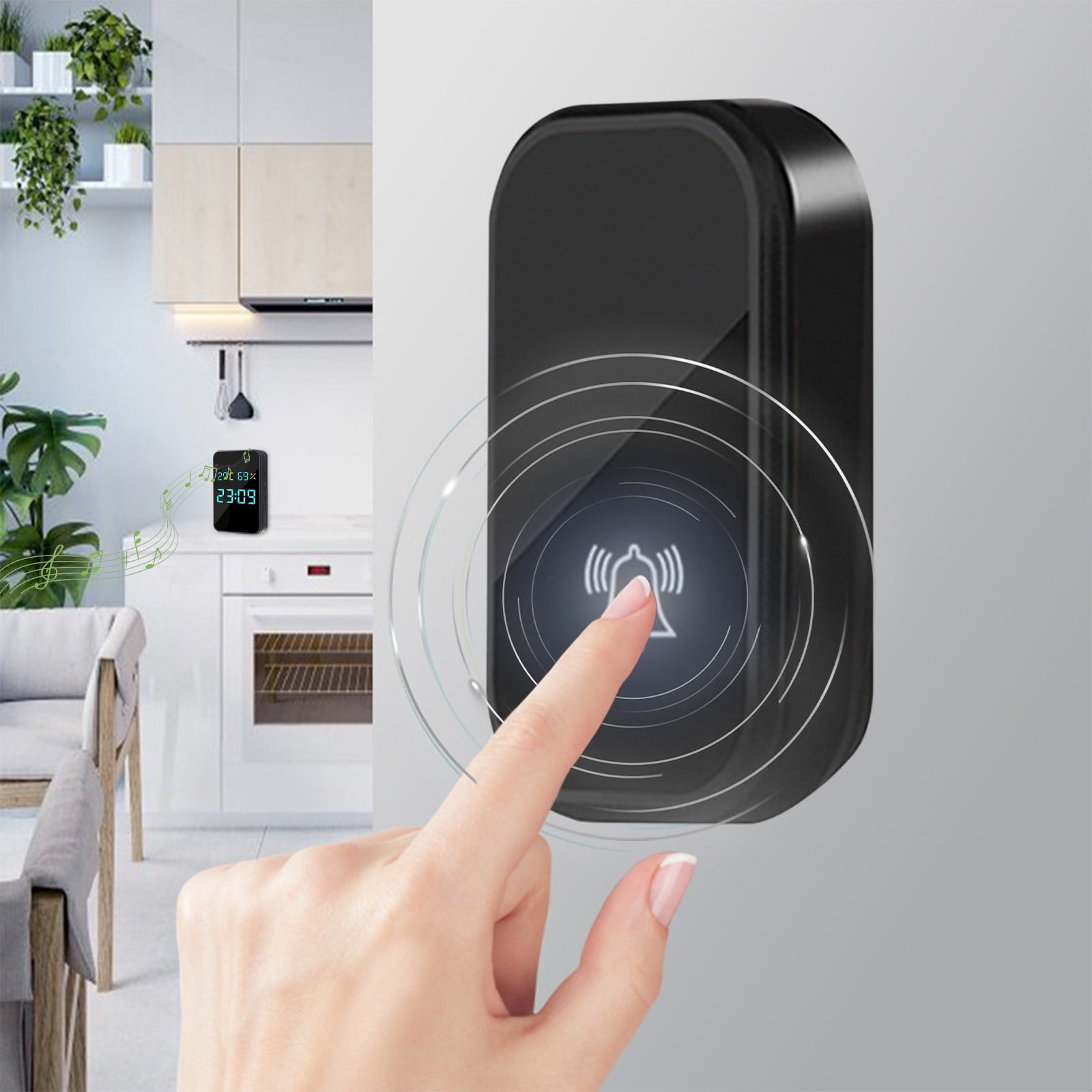 Oggfader Ring Doorbell Camera Wireless Doorbell Self Generating ...