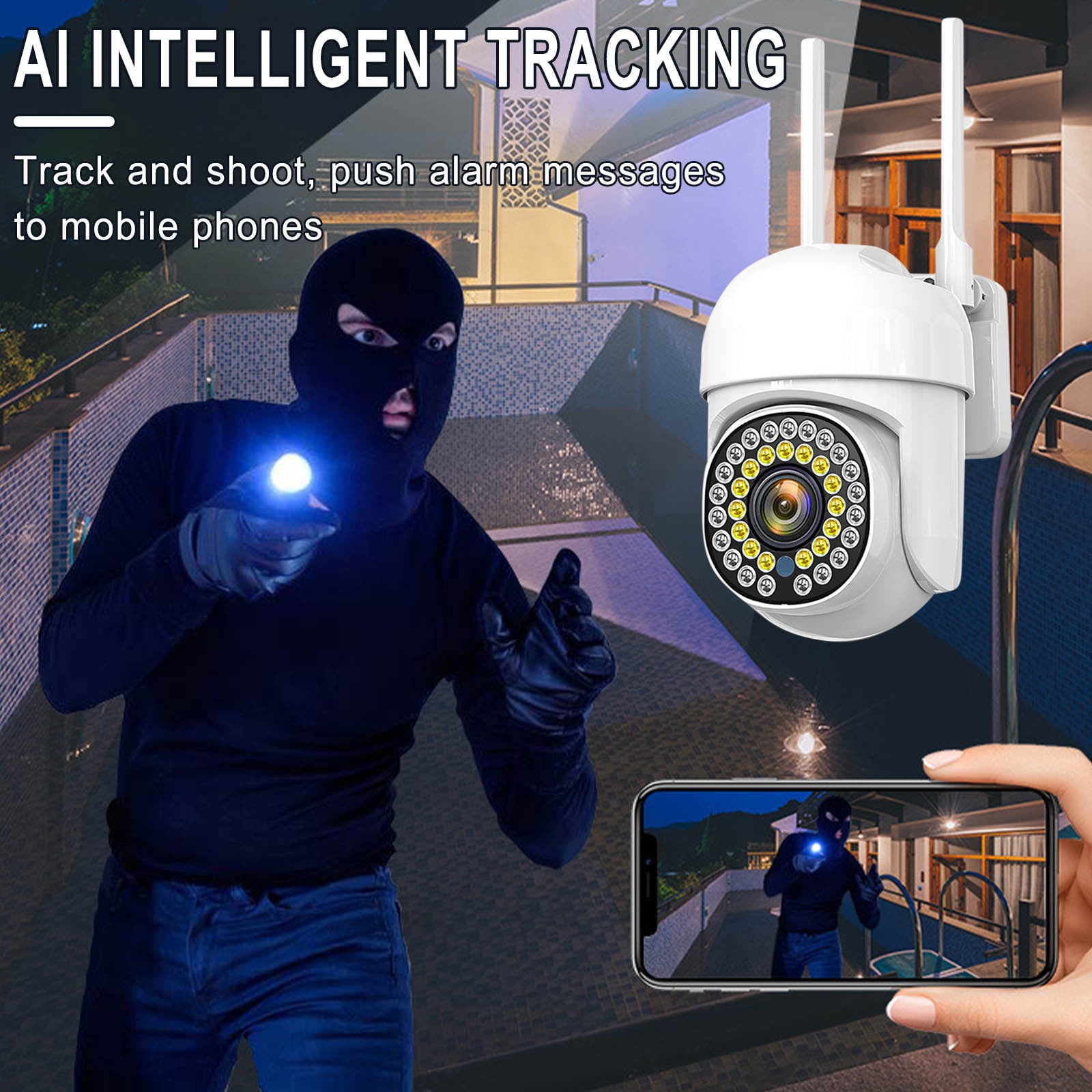 Oggfader Security Cameras Wireless Wifi Outdoor Binocular Ball ...