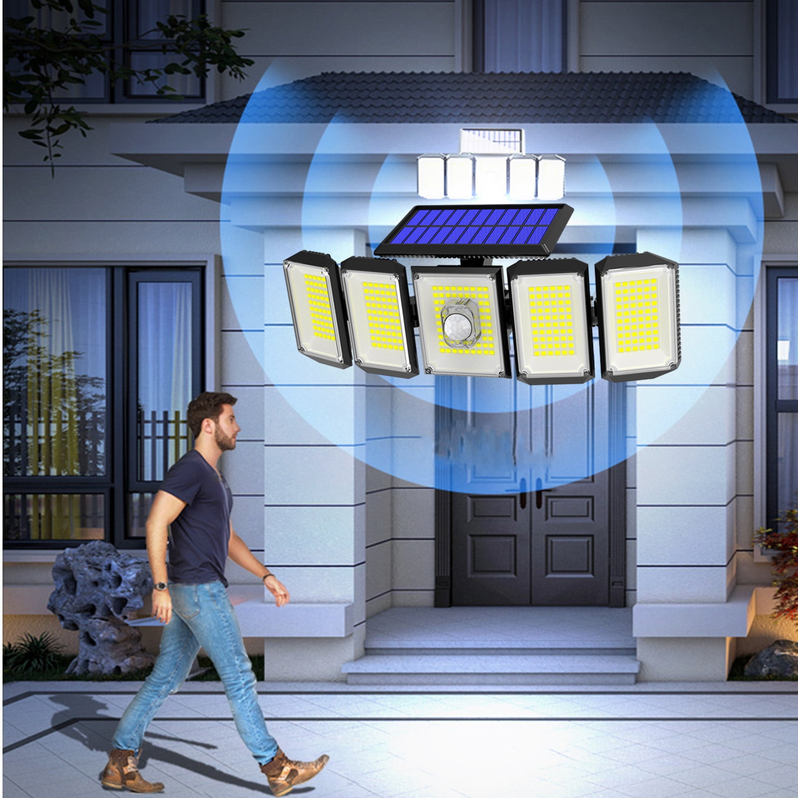 Oggfader Solar Lights Outdoor Waterproof Solar Powered Outdoor Rotating ...