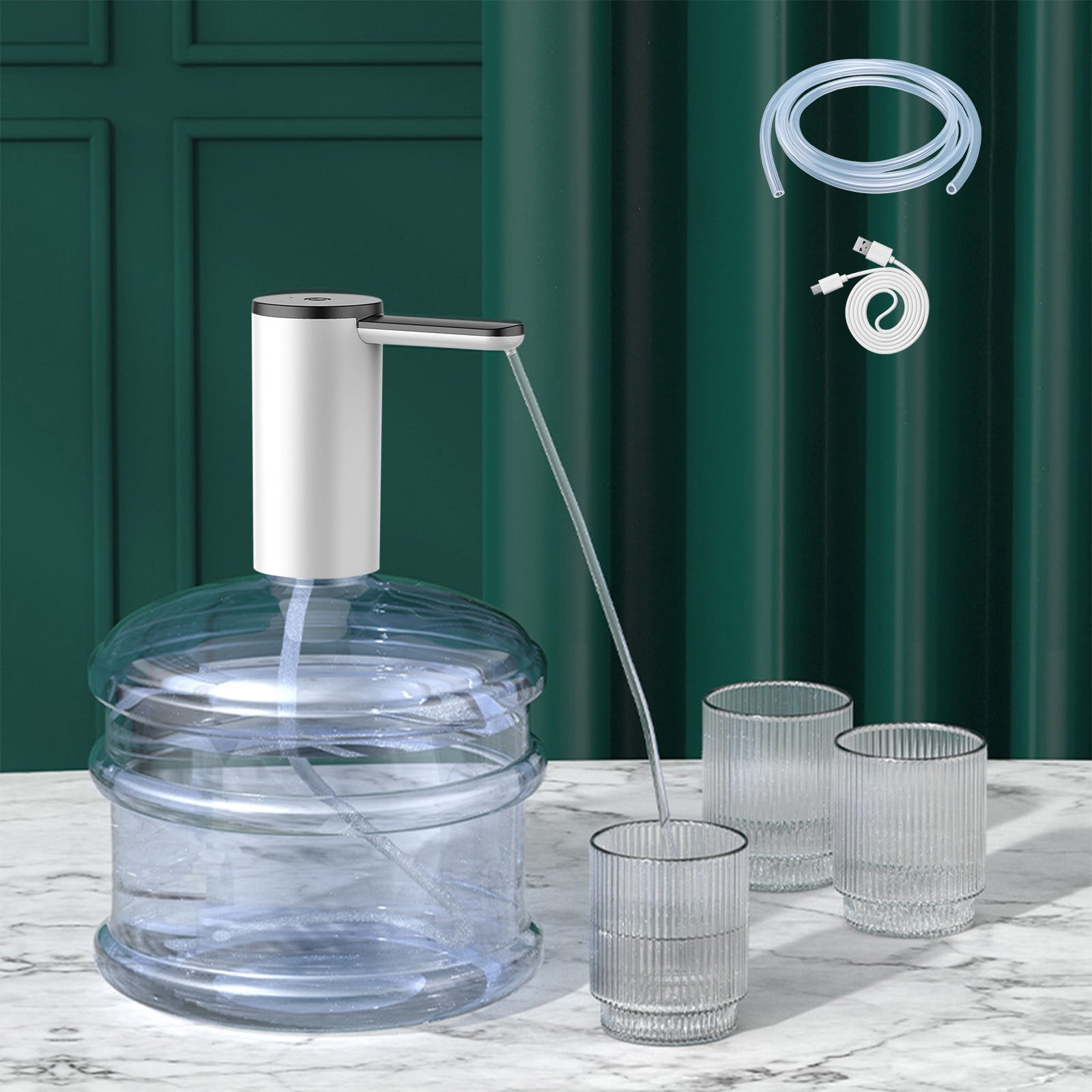 Oggfader Water Bottles Reusable Plastic Portable Water Bottle Pump ...