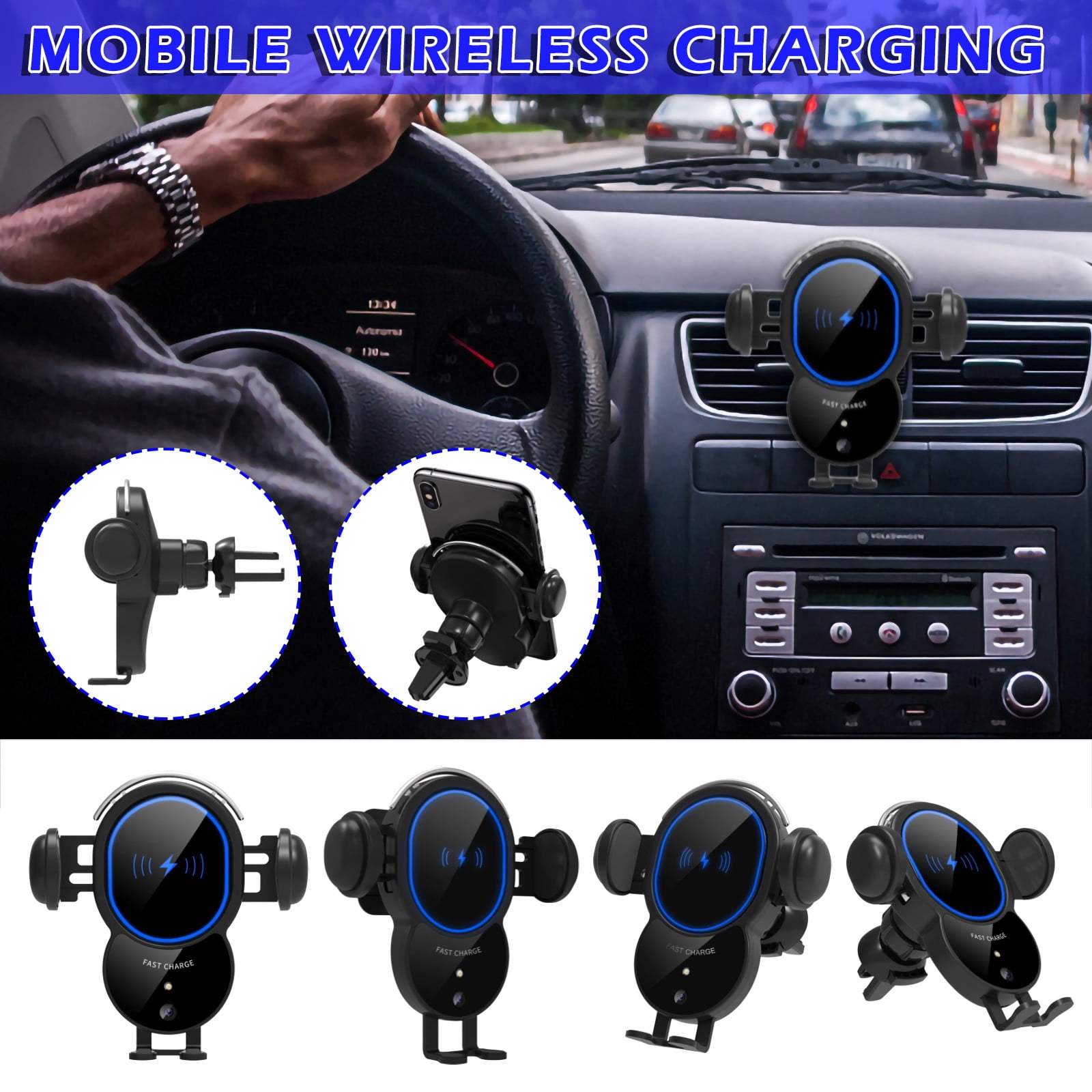 Oggfader Wireless Charger Stand Wireless Car Charger Mount Linkage ...