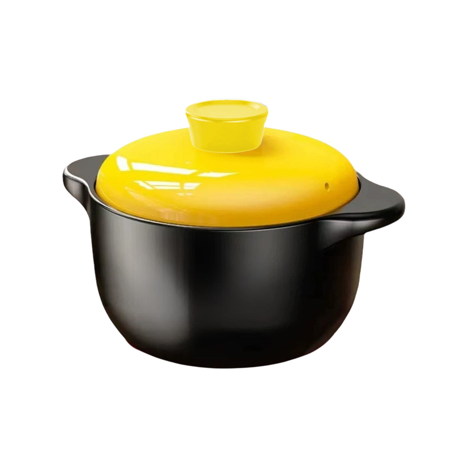 Oggfader Yellow Ceramic Casserole Pot - Non-Cracking, Food-Grade, Multi ...