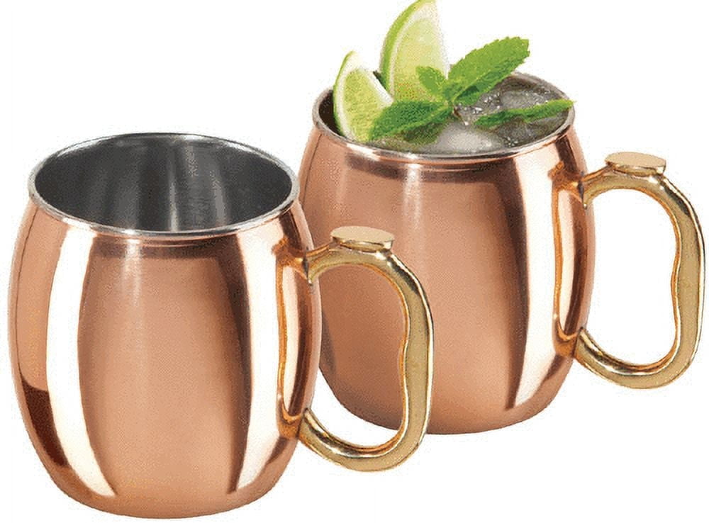 Oggi Set of 2 Stainless Steel Moscow Mule Mugs (590 ml, 20 oz) - Copper ...