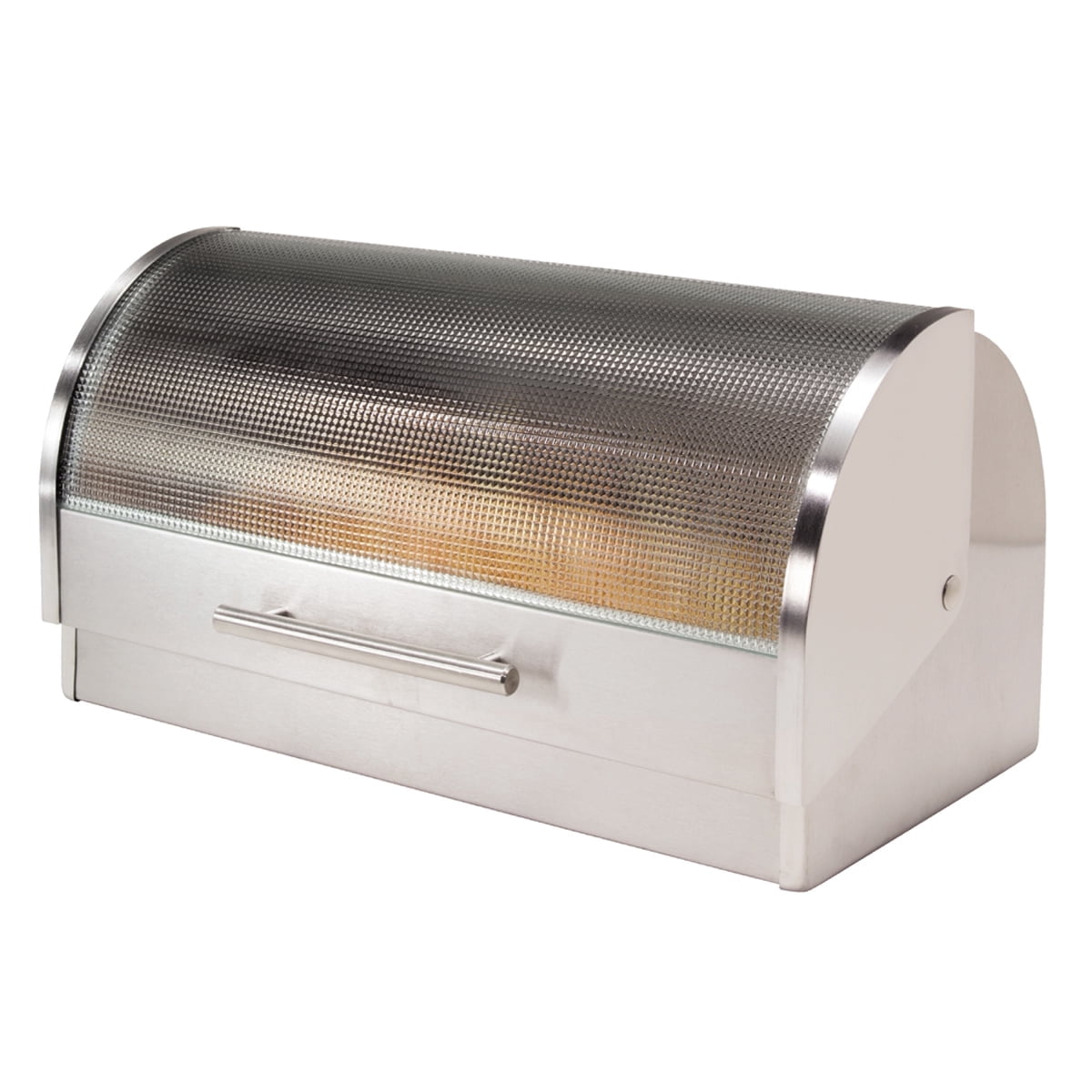 Oggi Modern Metal Kitchen Countertop Stainless Steel Bread Box with ...