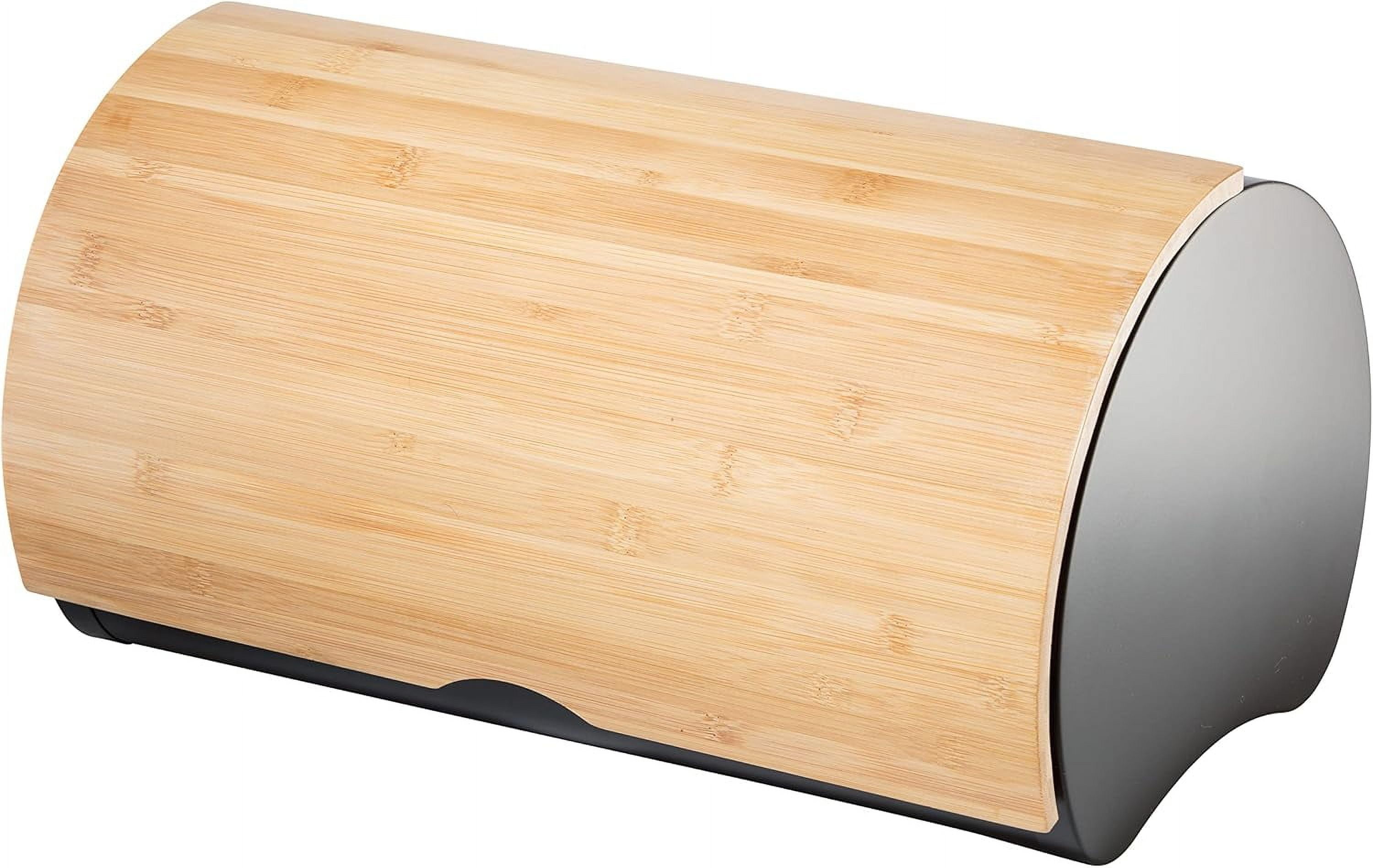 Oggi Stainless Steel Roll Top Bread Box for Kitchen Countertop with ...