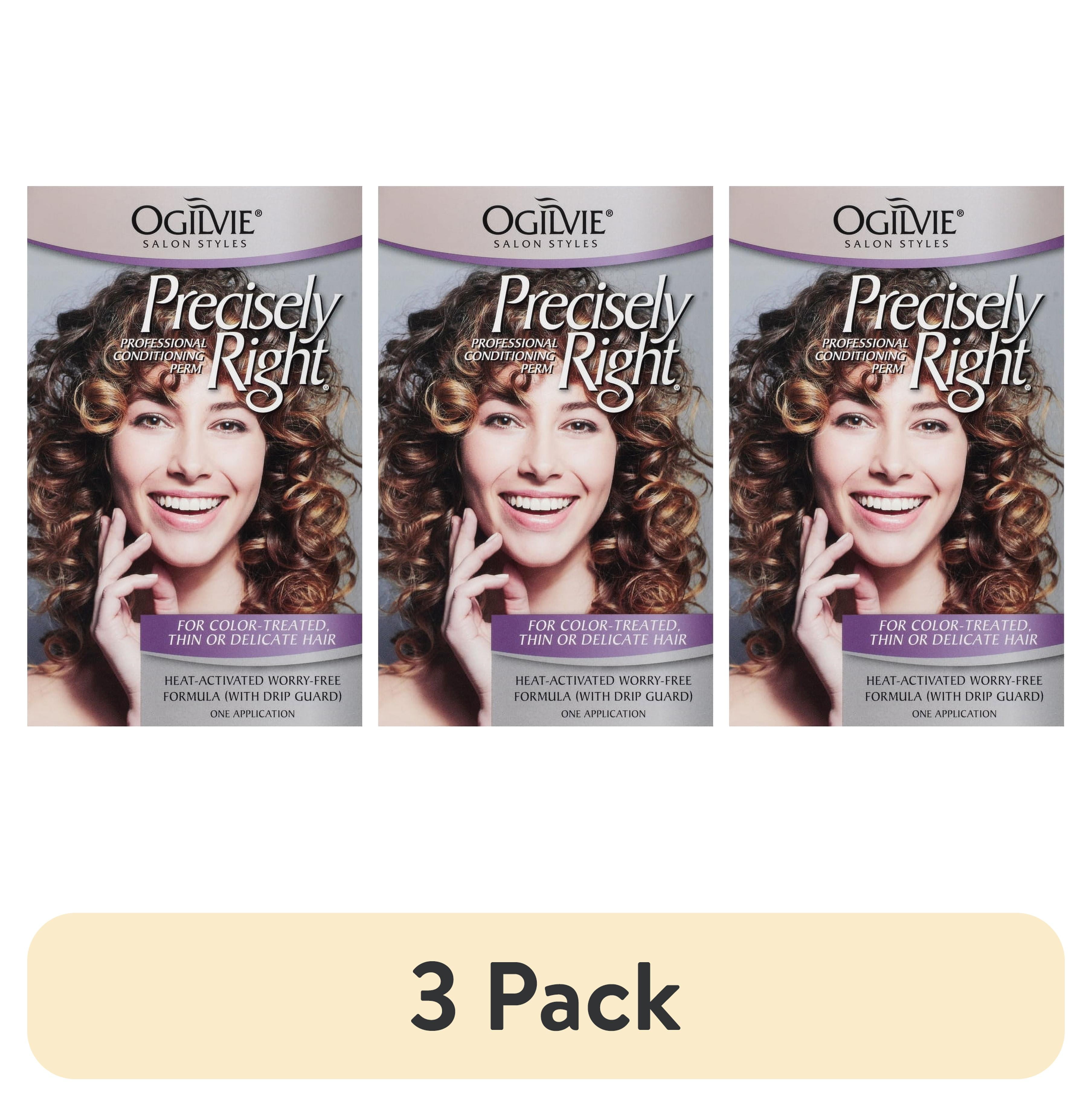 (3 pack) Ogilvie Precisely Right Hair Conditioning Perm for Color Treated, Thin or Delicate Hair ...