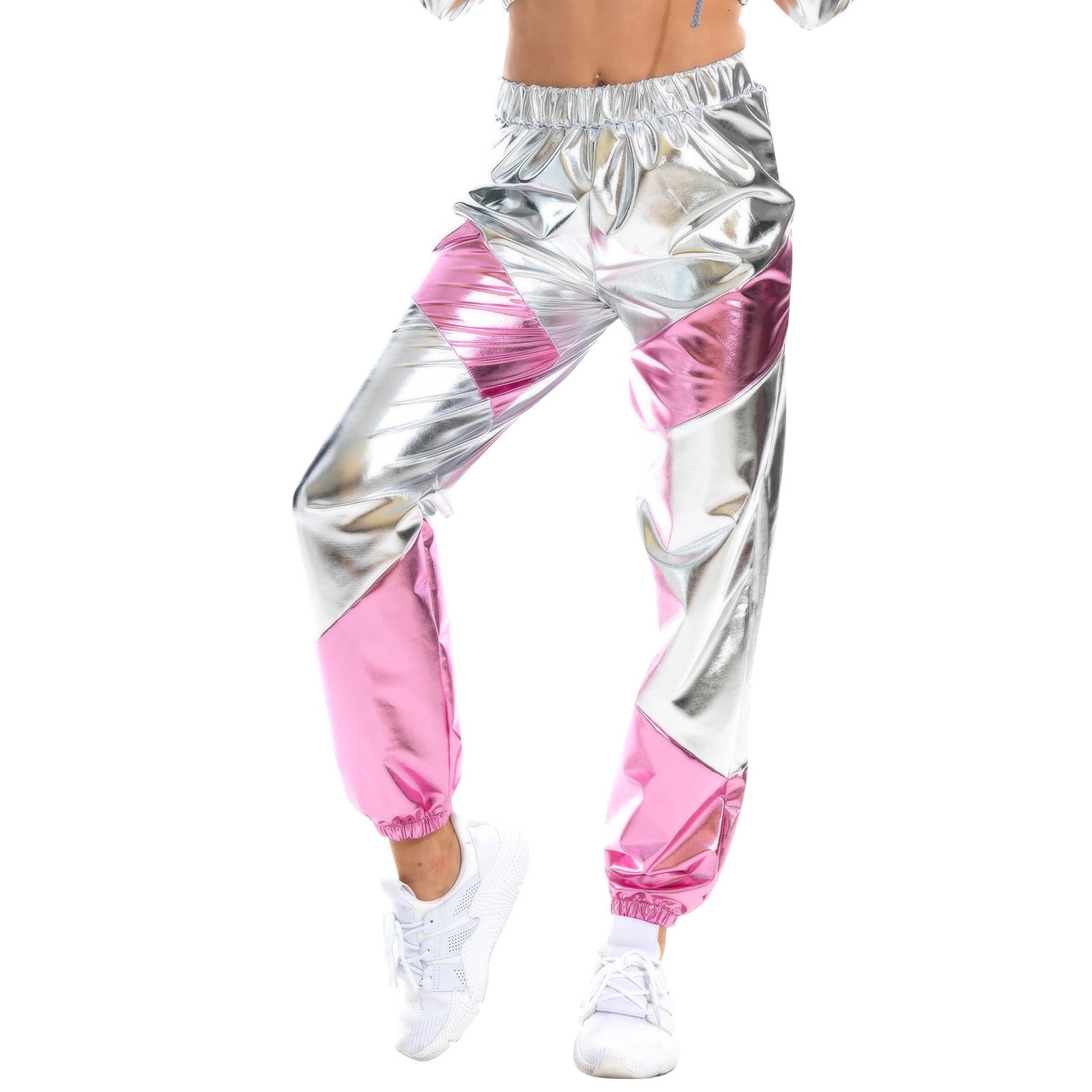 Ogiraw Leather Pants for Women, Women's High Waist Shiny Wet Look ...