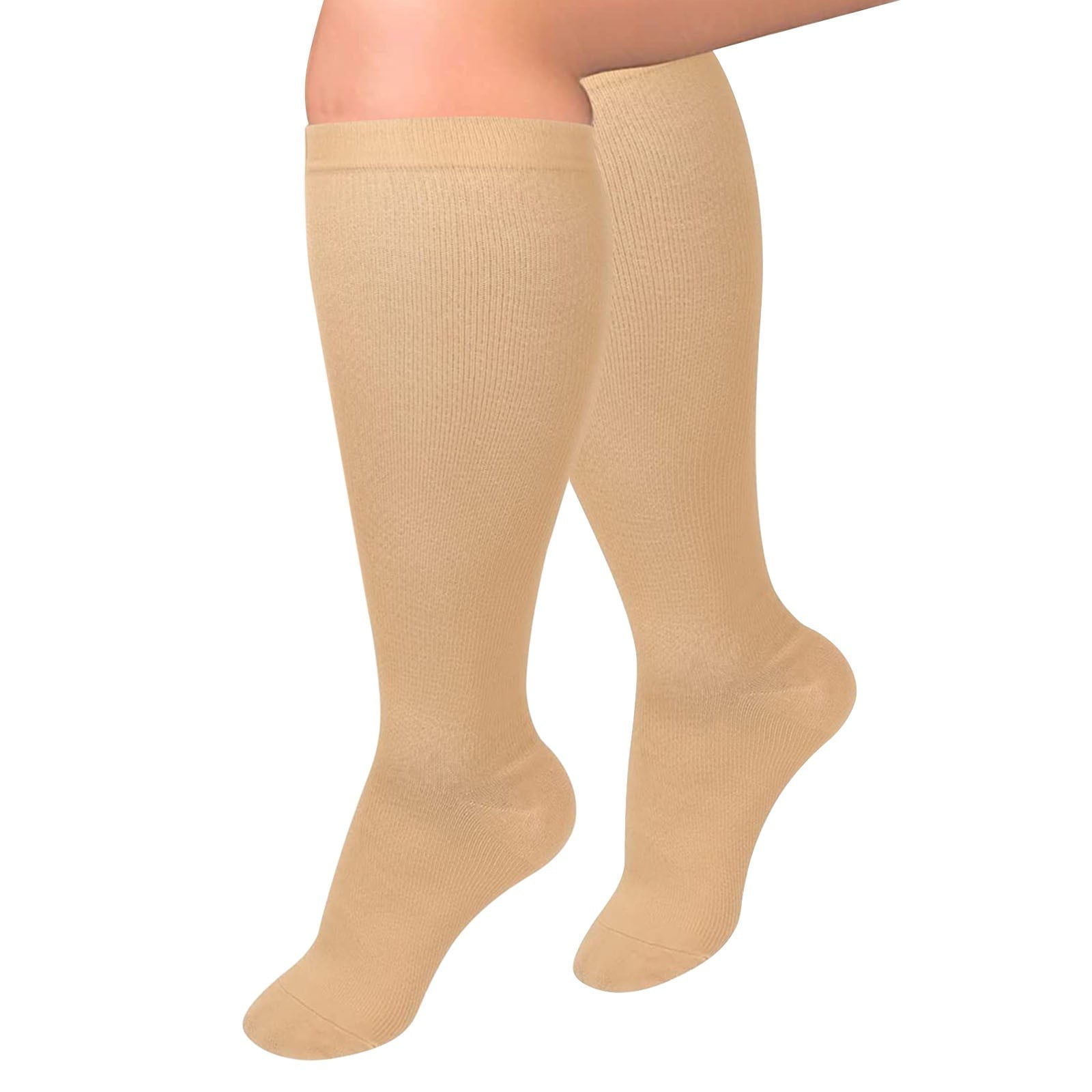 Ogiraw Socks Long Socks for Women Plus Size Solid Color All Season ...