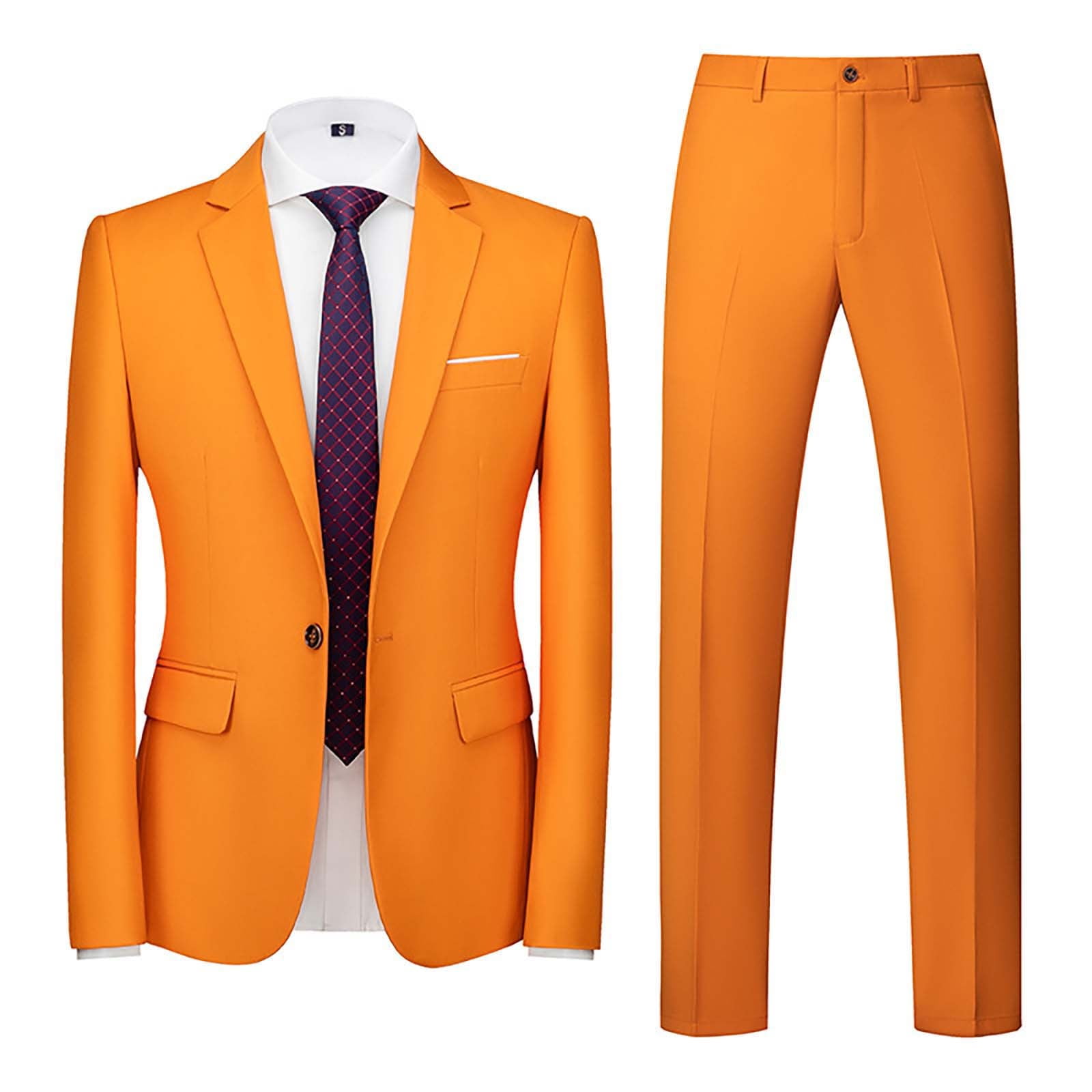 Ogiraw Tops For Men Suits For Men Sweat Suits Men Mens Suit Slim 2 Piece Suit Business Wedding