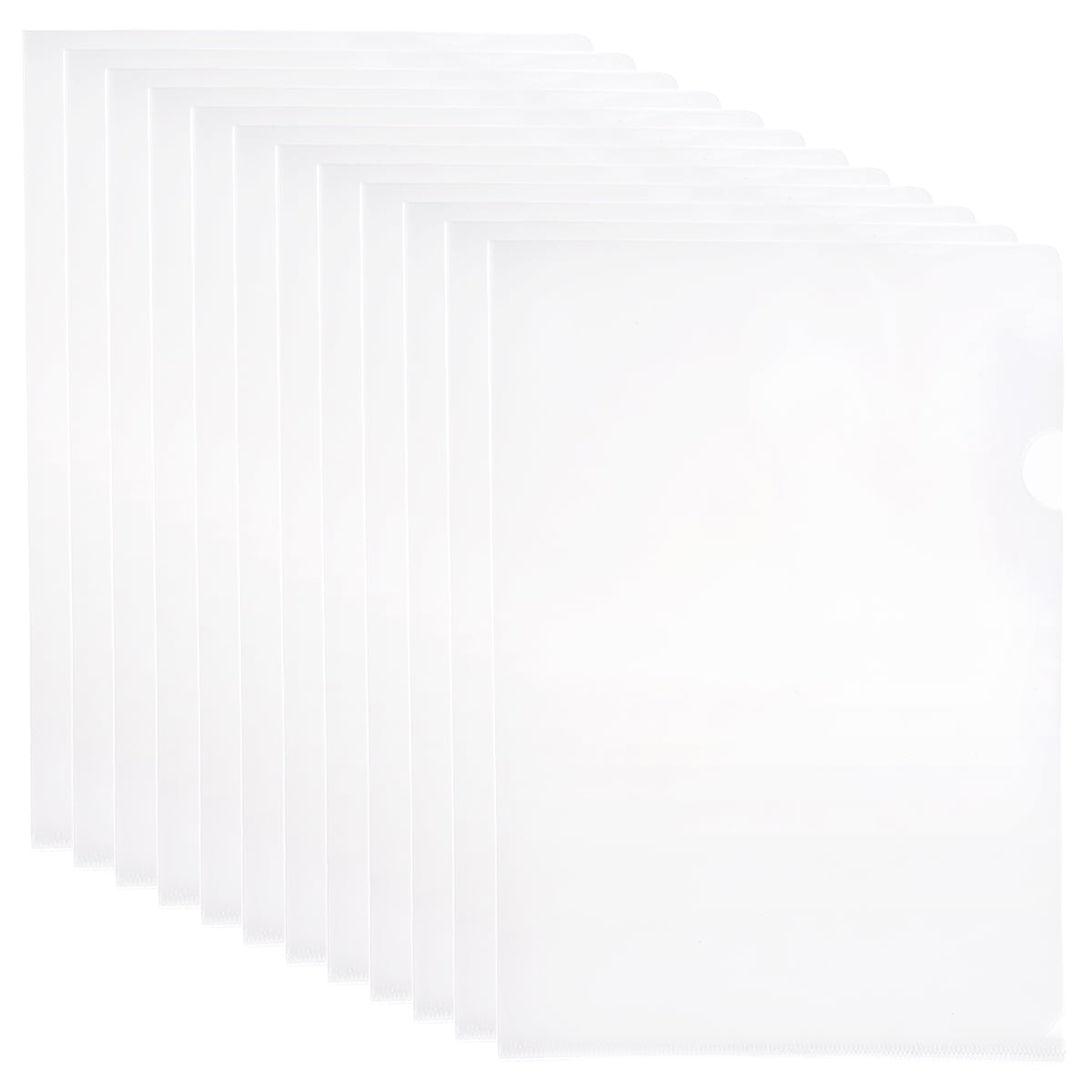 Ogitude 12pcs Clear Document Folder L-Type Plastic Folder Copy Safe ...