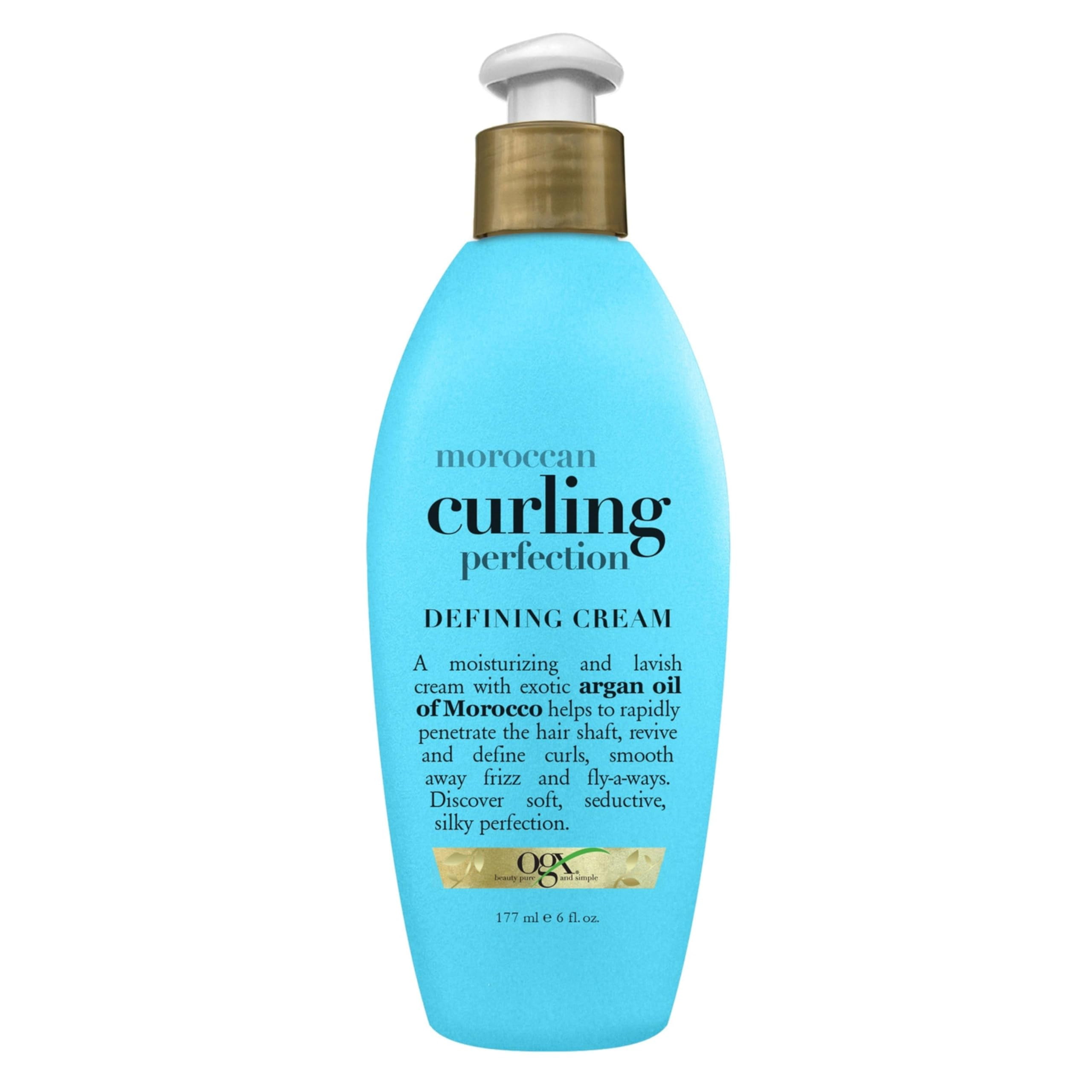 Ogx Argan Oil Of Morocco Curling Perfection Curl-Defining Cream, Hair ...