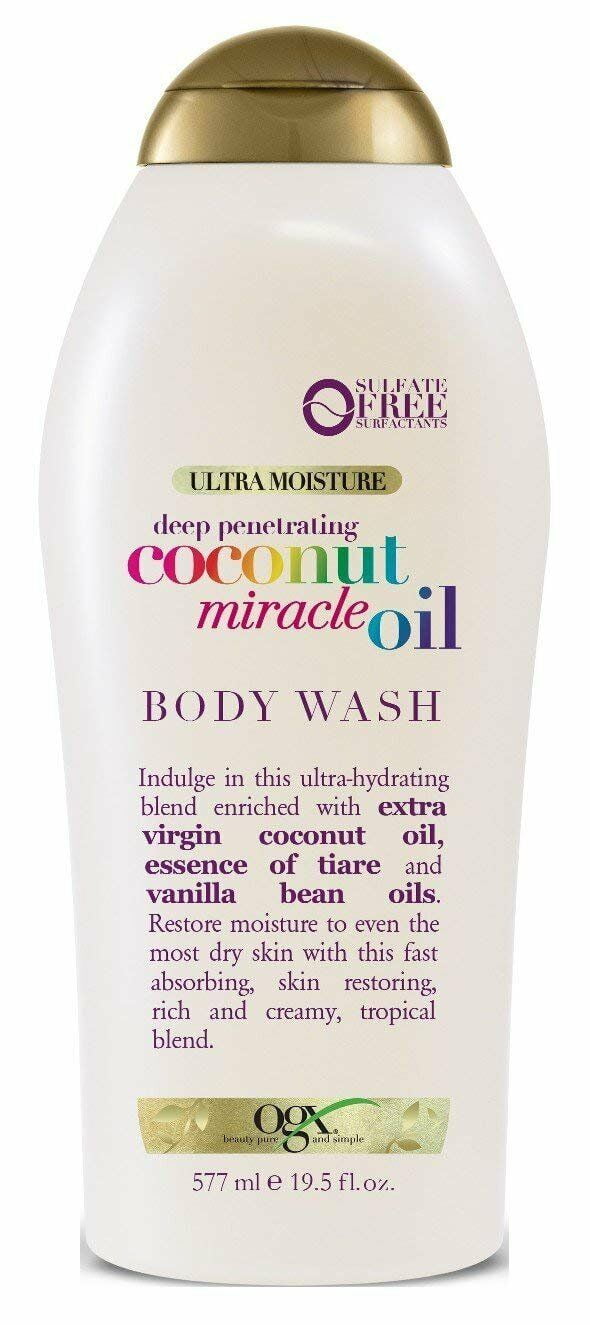 Ogx Body Wash Extra Creamy + Coconut Oil, Sulfate Free, 19.5oz, 3-Pack ...