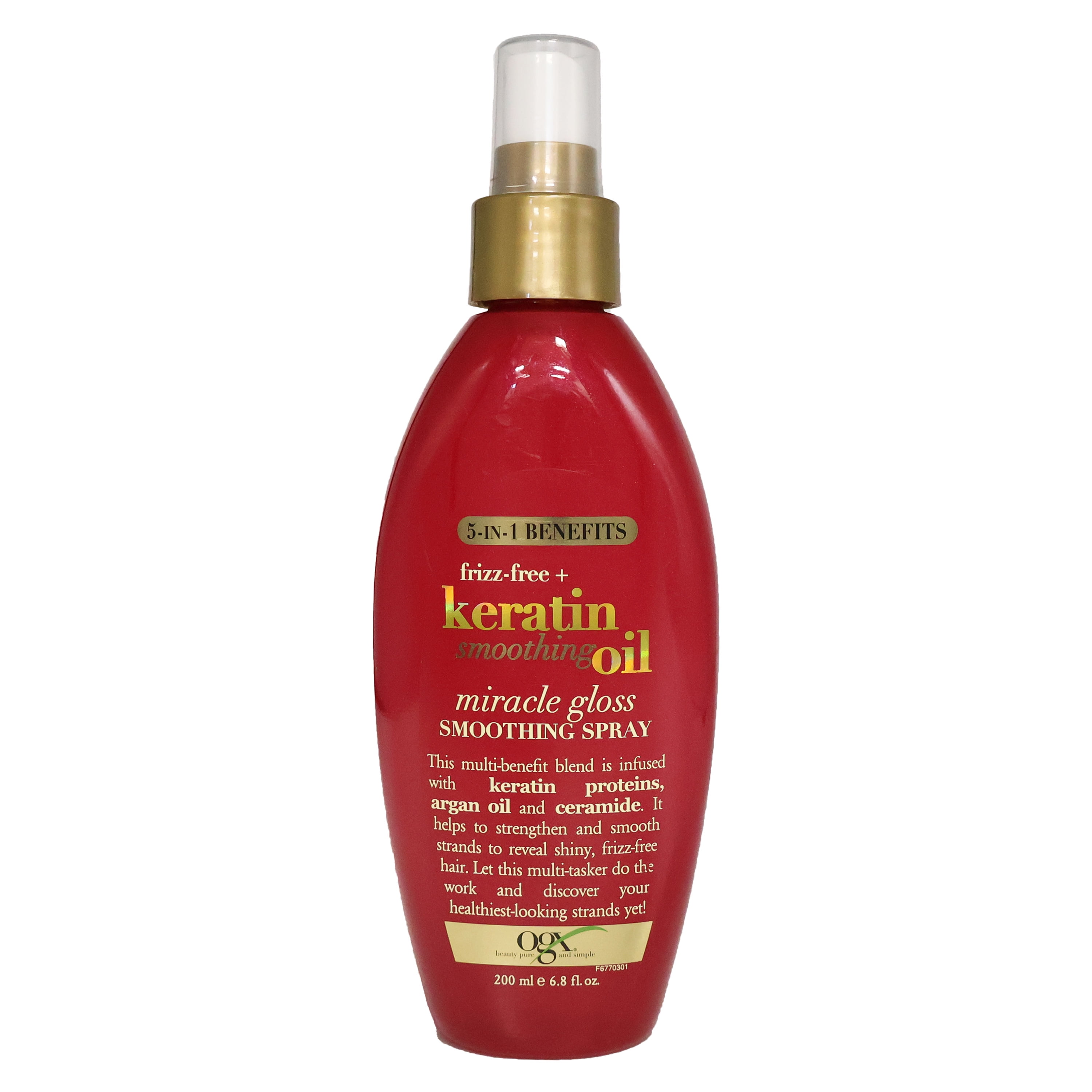 Ogx Keratin Smoothing Oil Miracle Gloss Spray, 6.8 Oz., Pack of 6 ...
