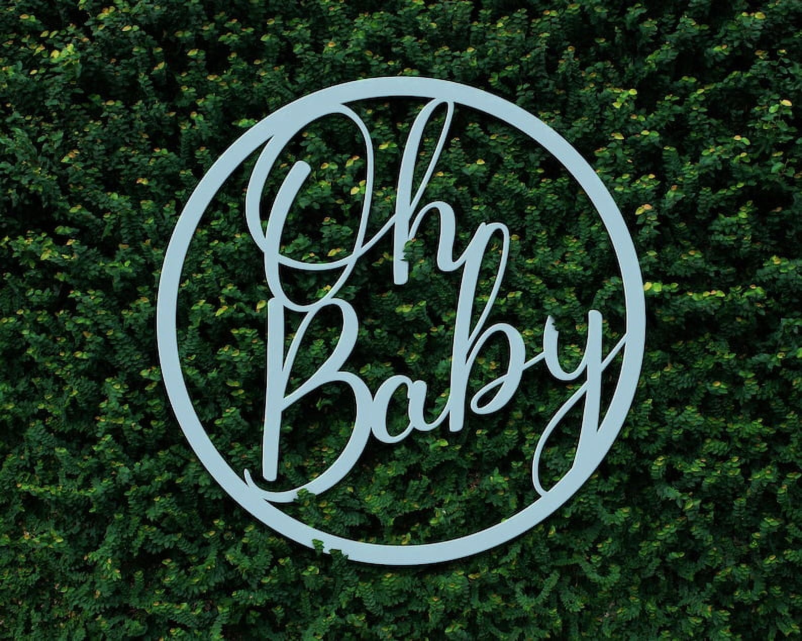 Oh Baby Acrylic Circle Sign for Stylish Baby Showers and Sprinkles ...