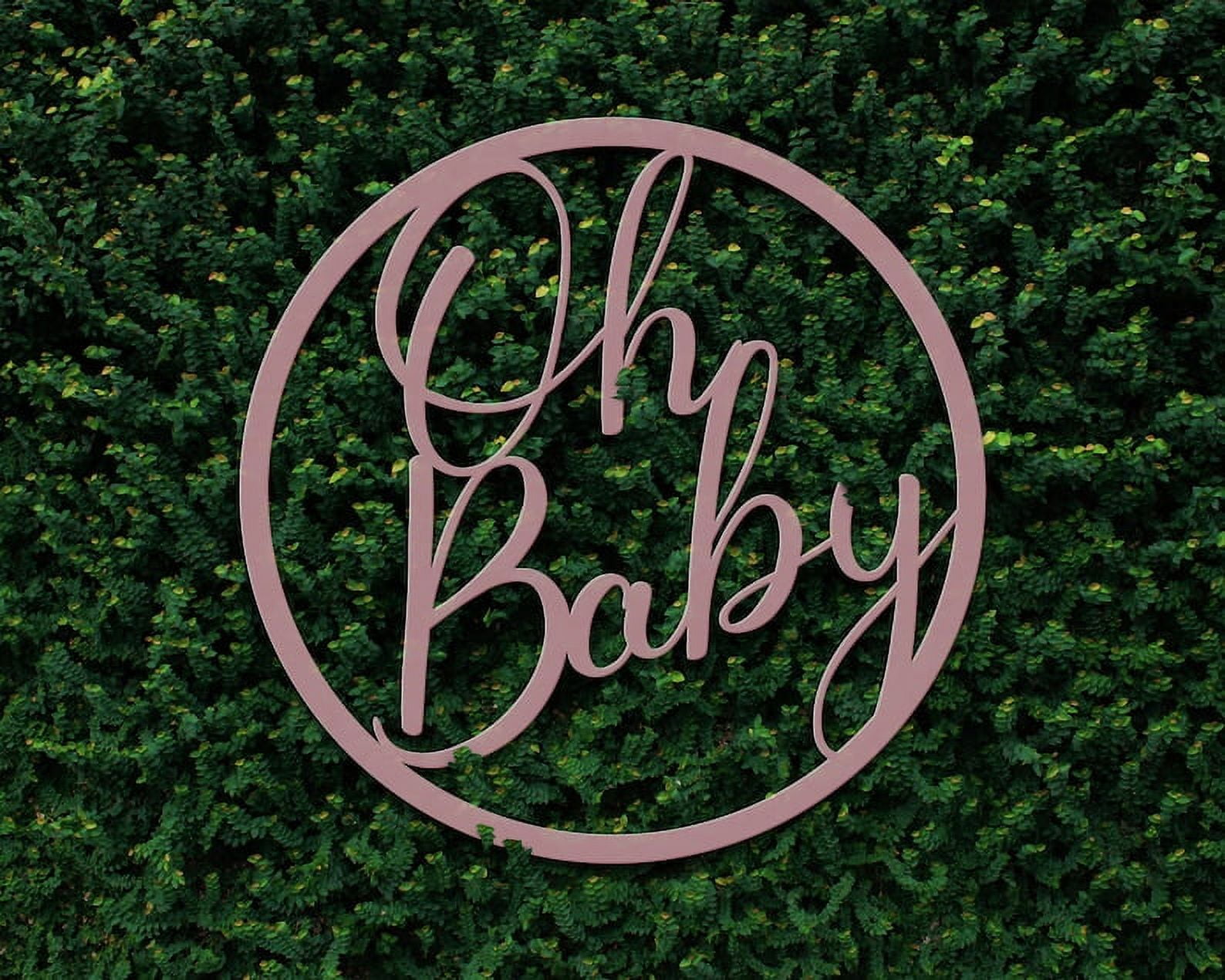 Oh Baby Acrylic Circle Sign for Stylish Baby Showers and Sprinkles ...