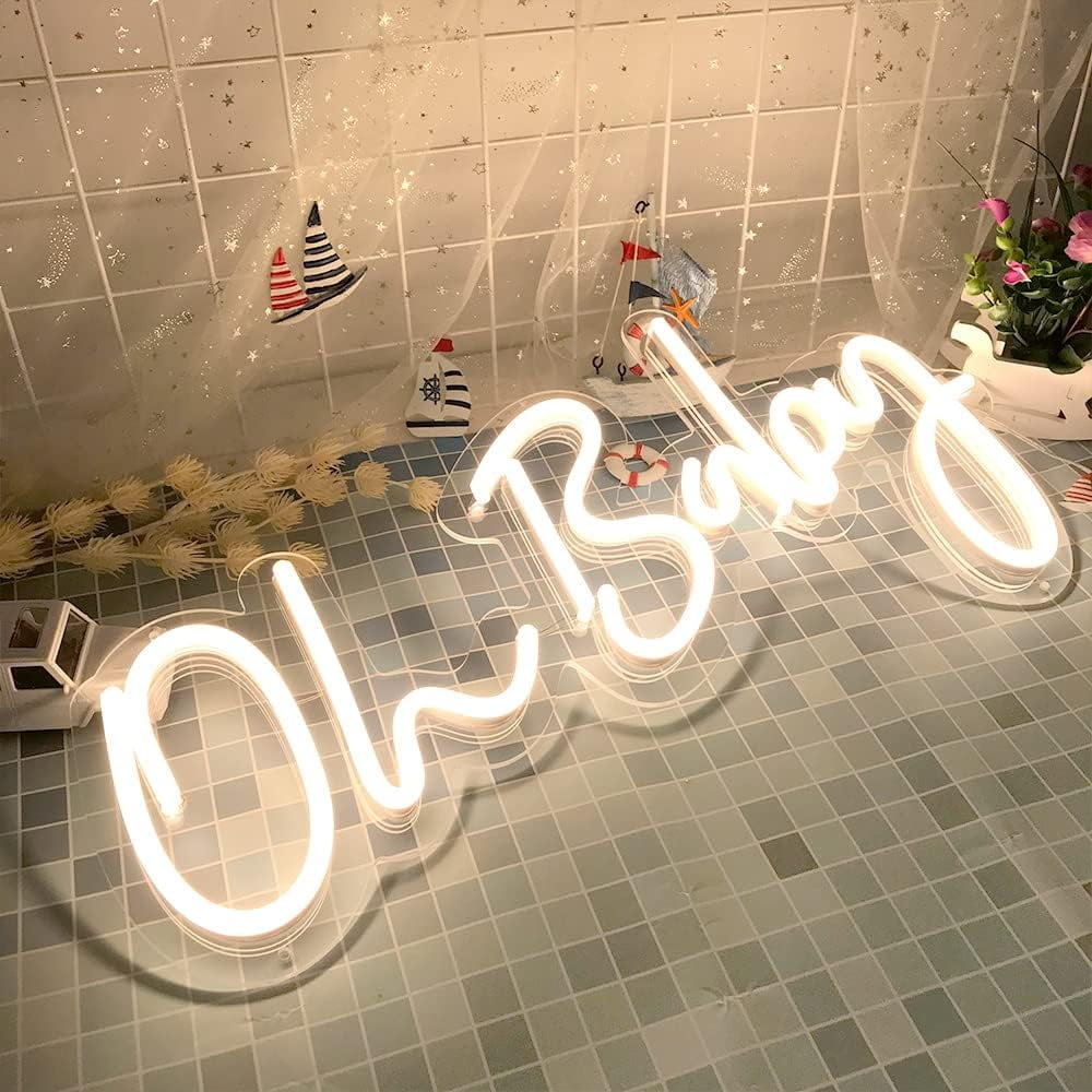 Oh Baby Neon Sign for Baby Shower Decorations, Gender Reveal, Oh Baby ...