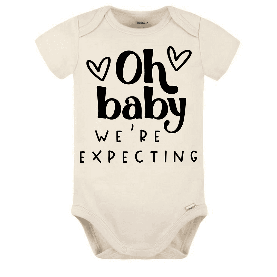 Oh Baby, We're Expecting Onesie®,Pregnancy Announcement, Pregnancy ...