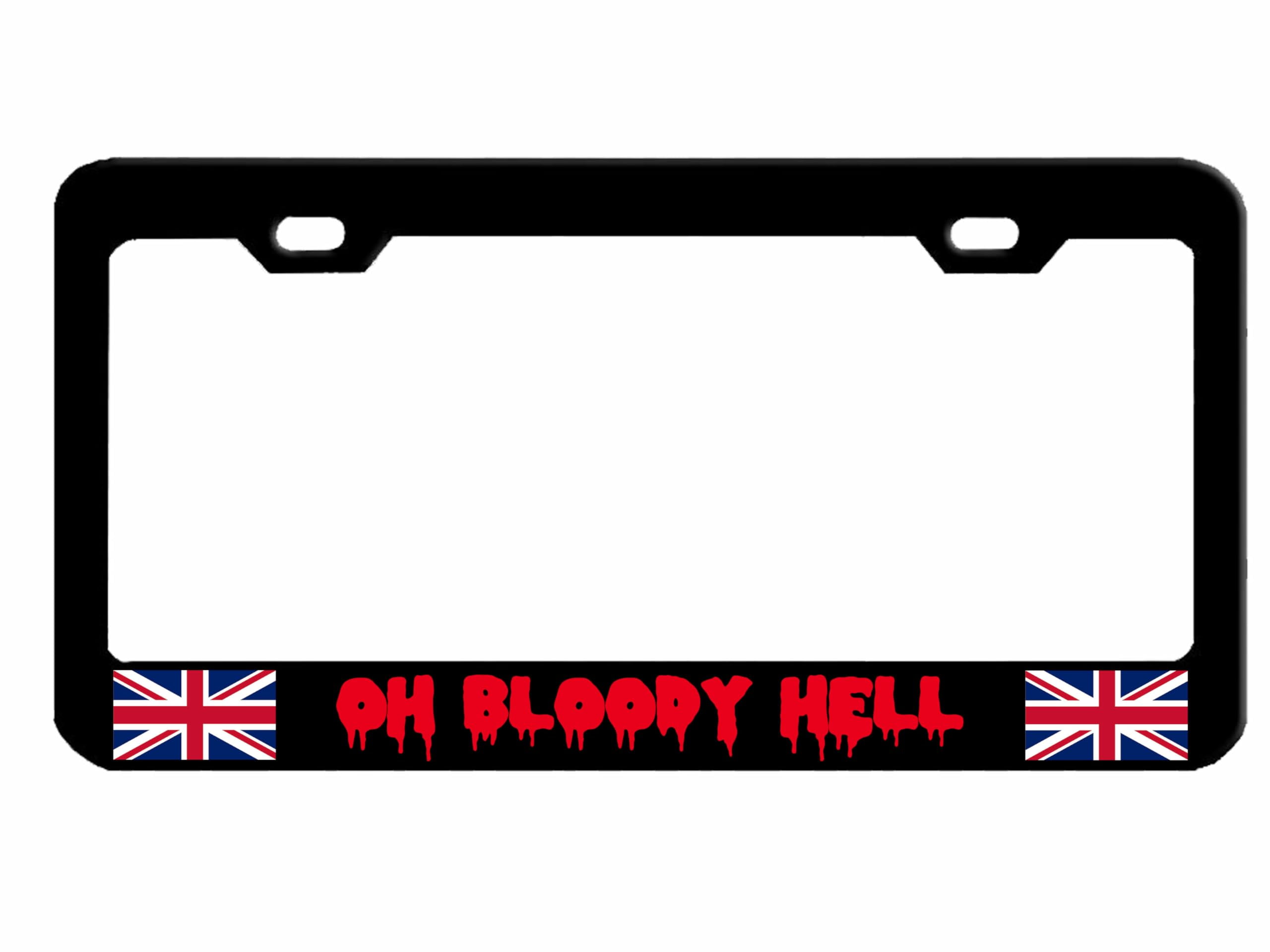Oh Bloody Hell Style British England Flag Metal License Plate Frame ...