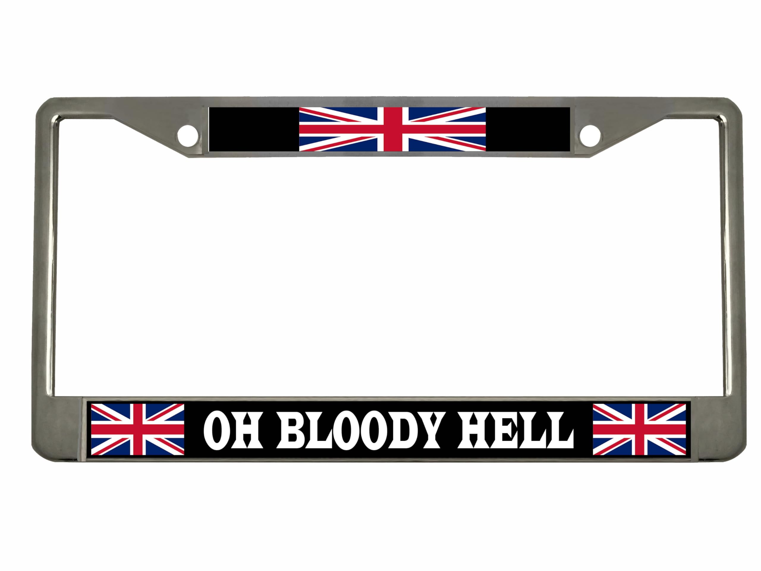 Oh Bloody Hell Style British England Flag Metal License Plate Frame ...