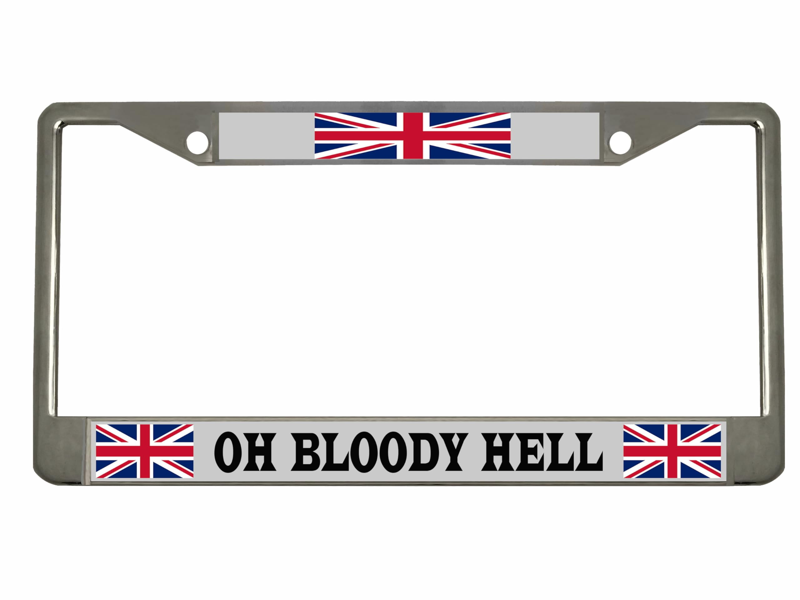 Oh Bloody Hell Style British England Flag Metal License Plate Frame ...