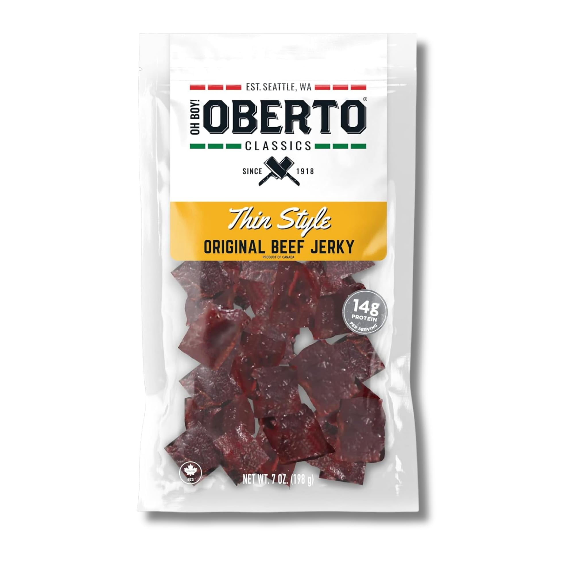 Oh Boy! Oberto AJH3 Classics Thin Style Original Beef Jerky, 7 Ounce ...