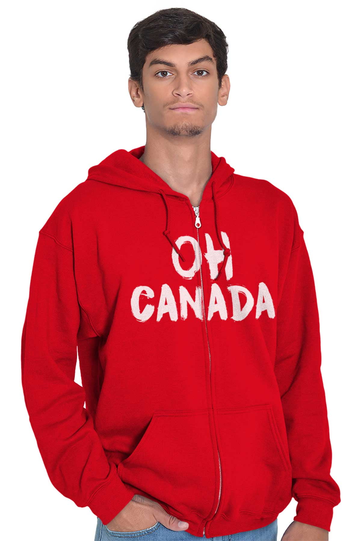Oh Canada National Anthem CAN Native Unisex Plus Size Zip Hoodie Brisco Brands 5X - Walmart.com