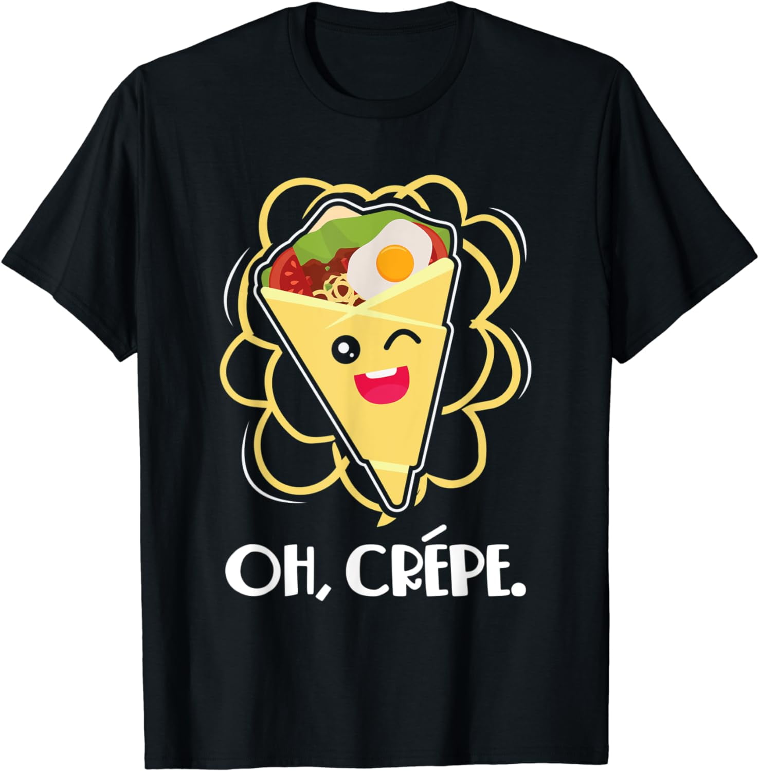 Oh Crepe Breakfast Chef Foodie T-Shirt - Walmart.com