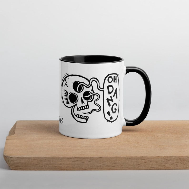 Oh Dang Skull Coffee Mug original weird art btudio RSP - Walmart.com