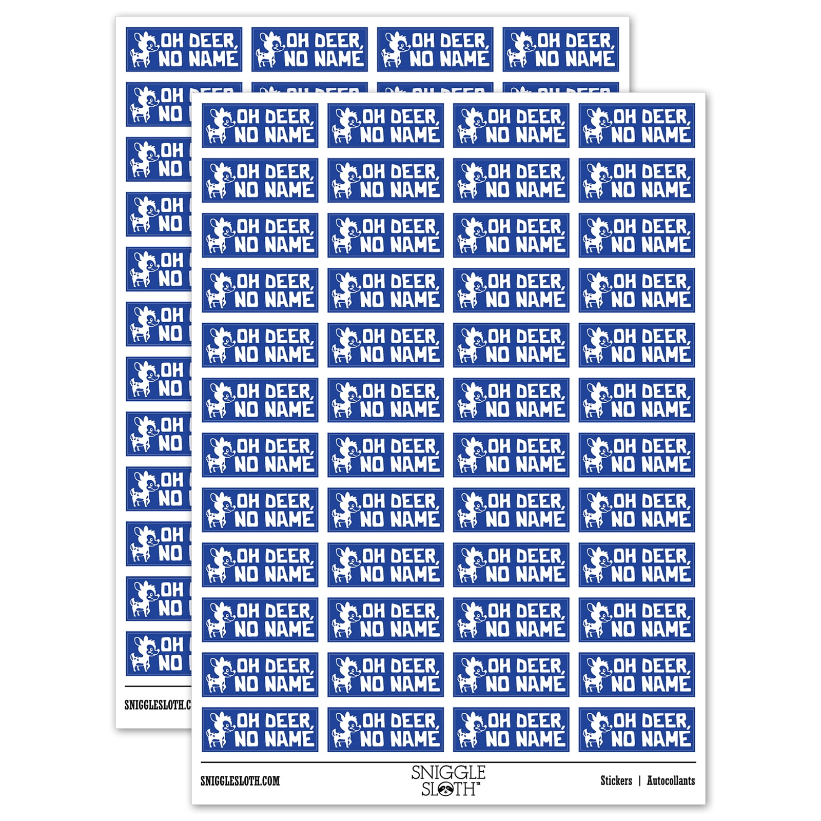 Oh Deer Dear No Name Teacher Student School Sticker Set - Dark Blue ...