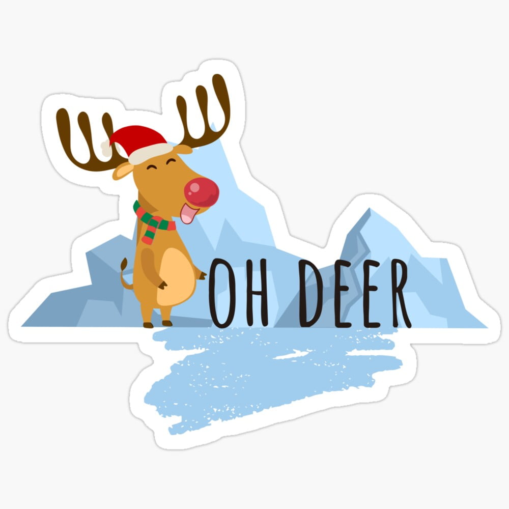 Oh Deer Sticker Phone Decal Water Bottle Stickers Car Decals, Laptop ...