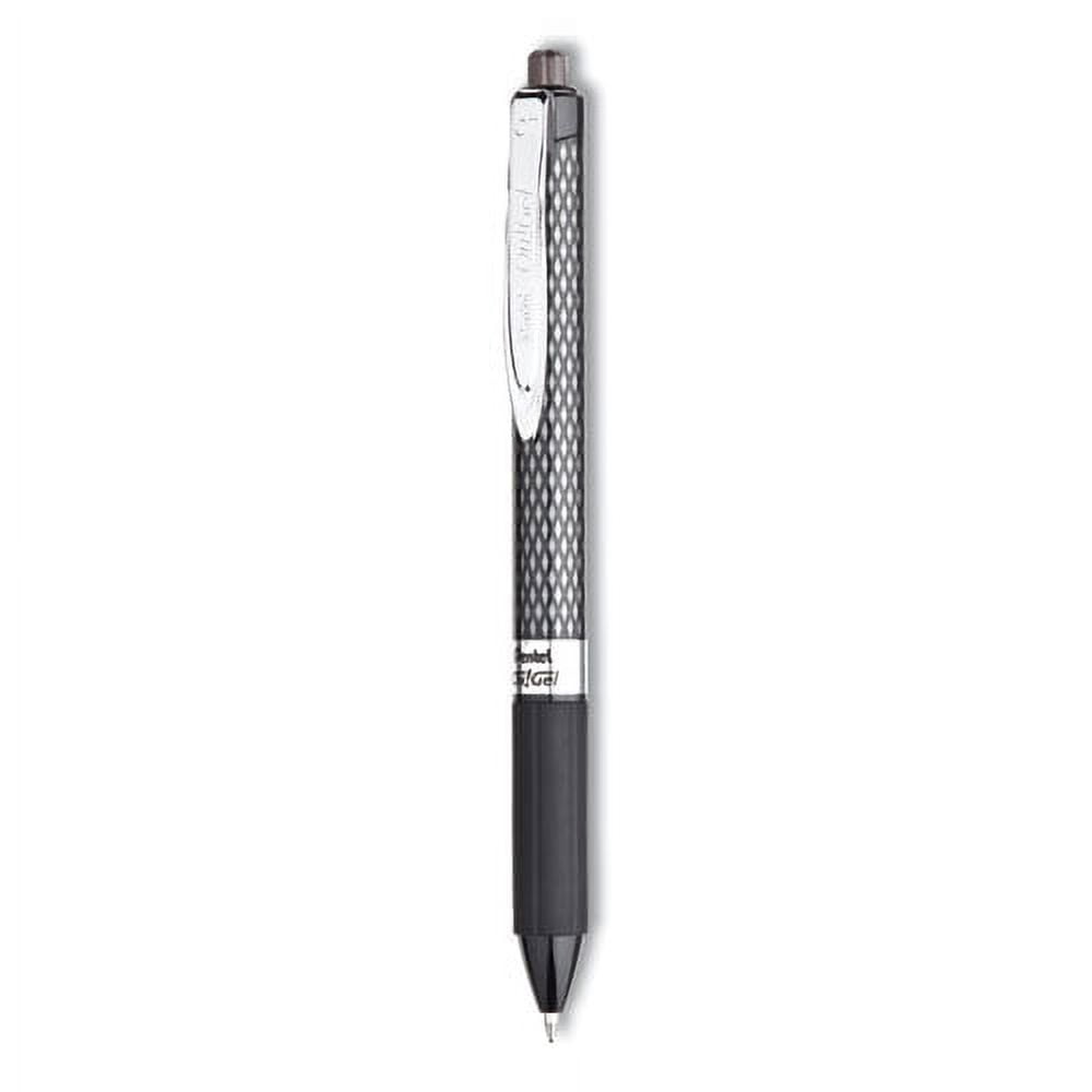 Oh! Gel Pen, Retractable, Medium 0.7 Mm, Black Ink, Black Barrel, Dozen ...