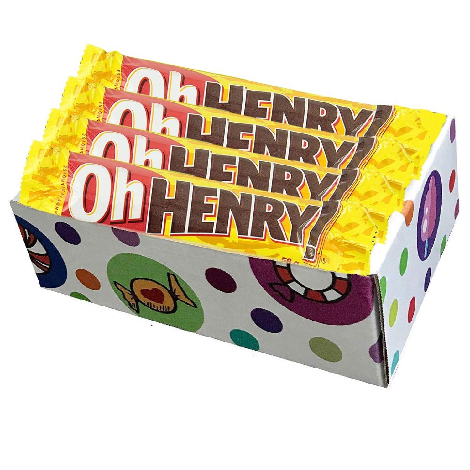 Oh HENRY! Chocolate Candy Bars Snack Gift Pack by Bilot, 16 Bars, 58 ...