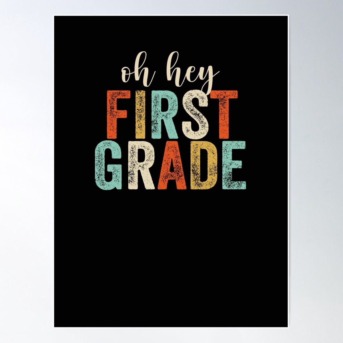Oh Hey 1St First Grade Back To School Students Youth Poster Wall Art ...
