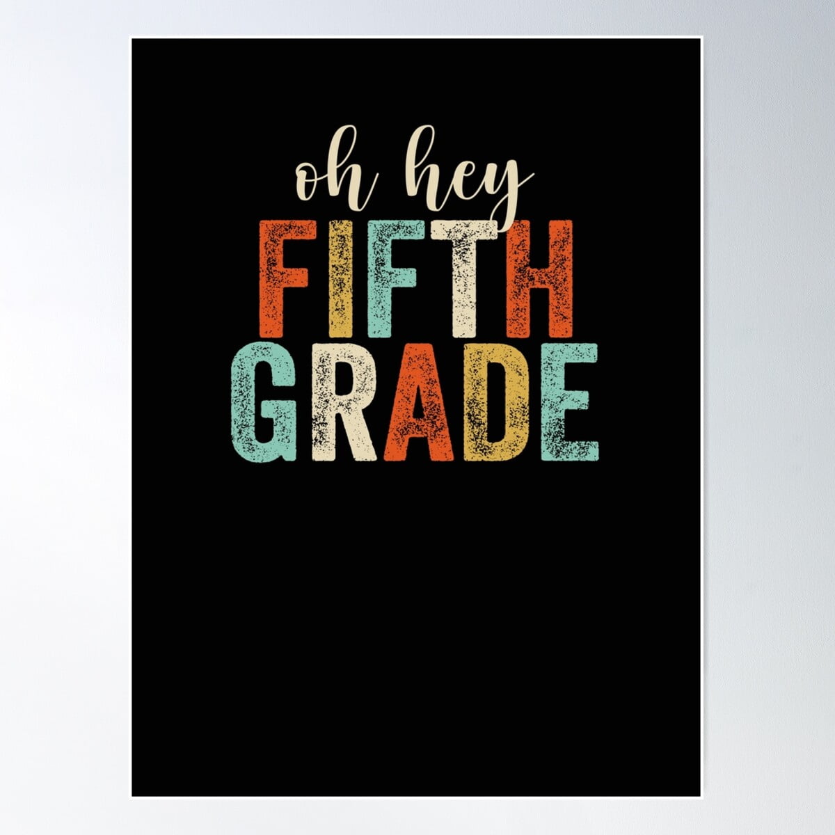 Oh Hey 5Th Fifth Grade Back To School Students Youth Poster Wall Art ...