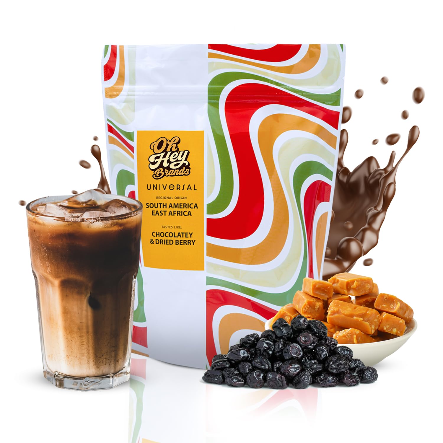 Oh Hey Brands Universal Coffee Blend, Whole Bean, 12 oz, Medium Roast ...
