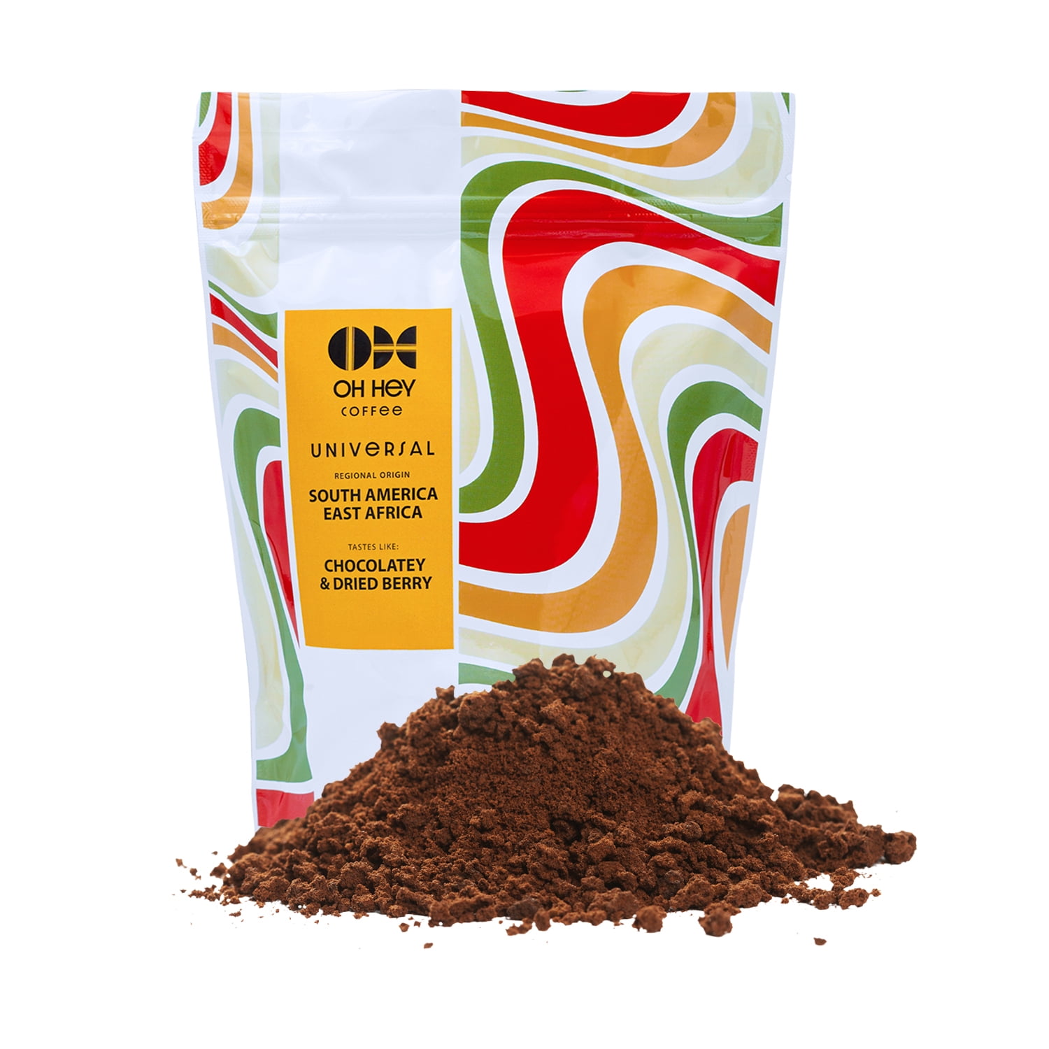 Oh Hey Brands Universal Coffee Blend, Ground, 12 oz, Medium Roast, Freshly Roasted Coffee ...
