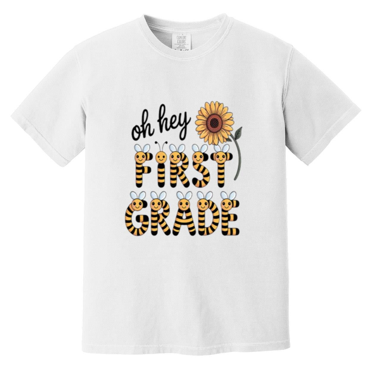 Oh Hey First Grade Bee Funny Teacher Back To School Student Comfort ...