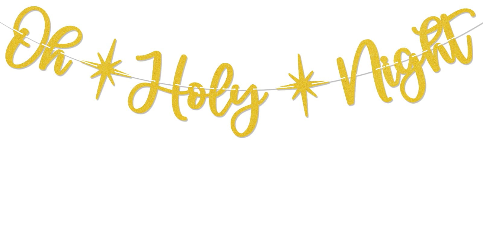 Oh Holy Night Banner - Christmas Jesus Banner, Gold 1st Birthday Banner ...